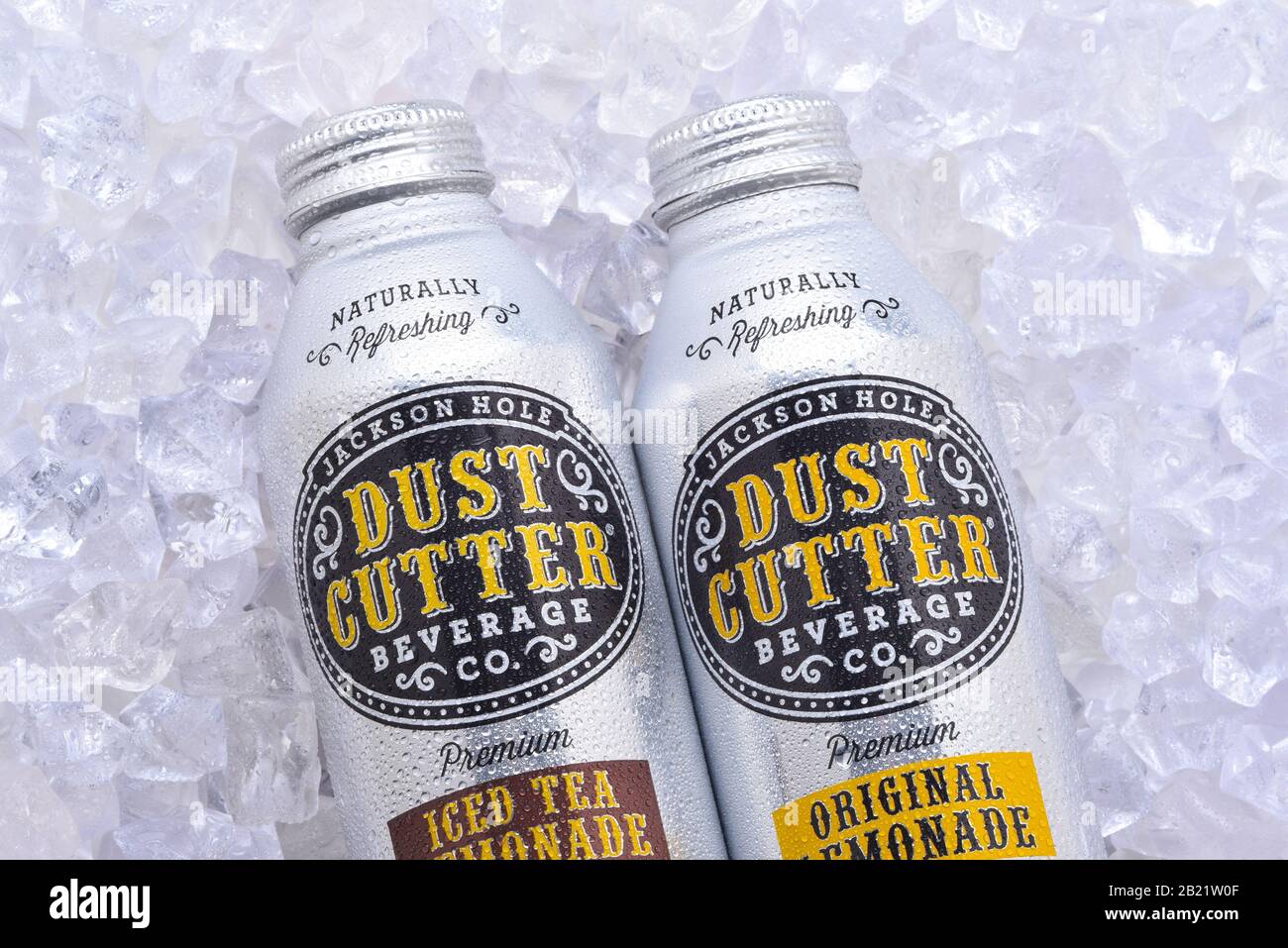 IRVINE, CALIFORNIA - DEC 10, 2018: Cans of Dust Cutter Lemonade and ...