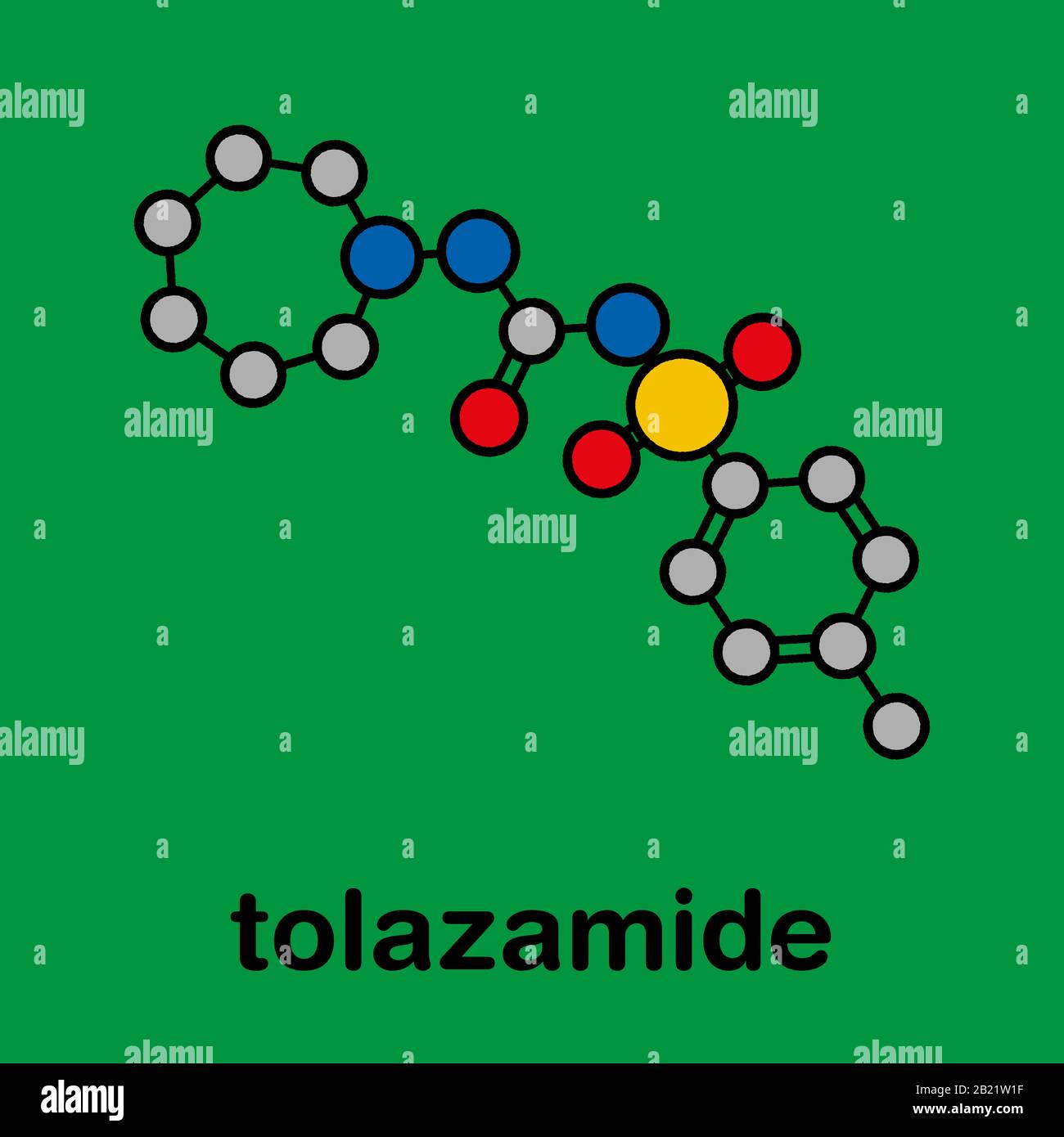 Tolazamide diabetes drug molecule, illustration Stock Photo - Alamy