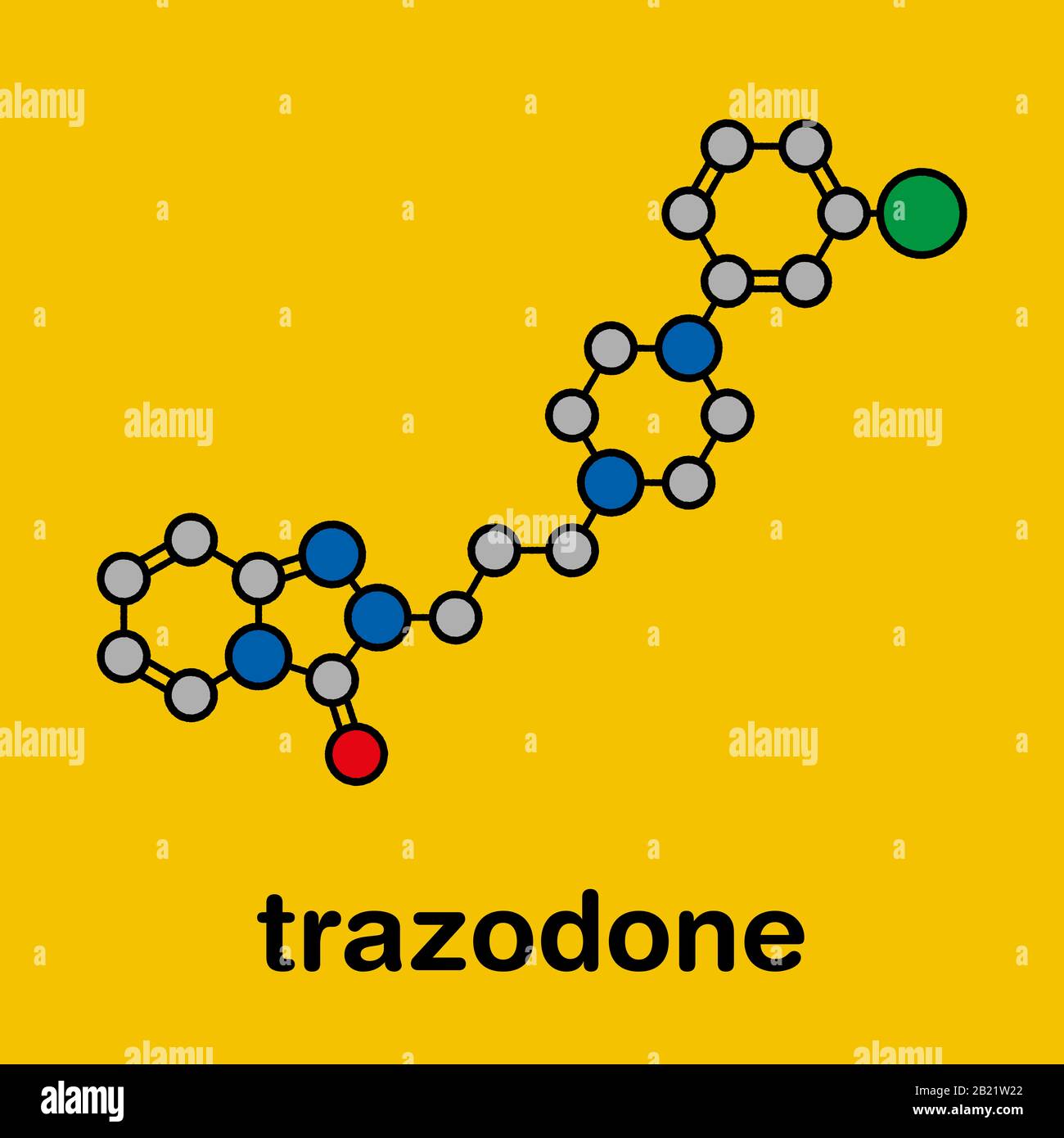 Trazodone antidepressant and anxiolytic drug, illustration Stock Photo ...