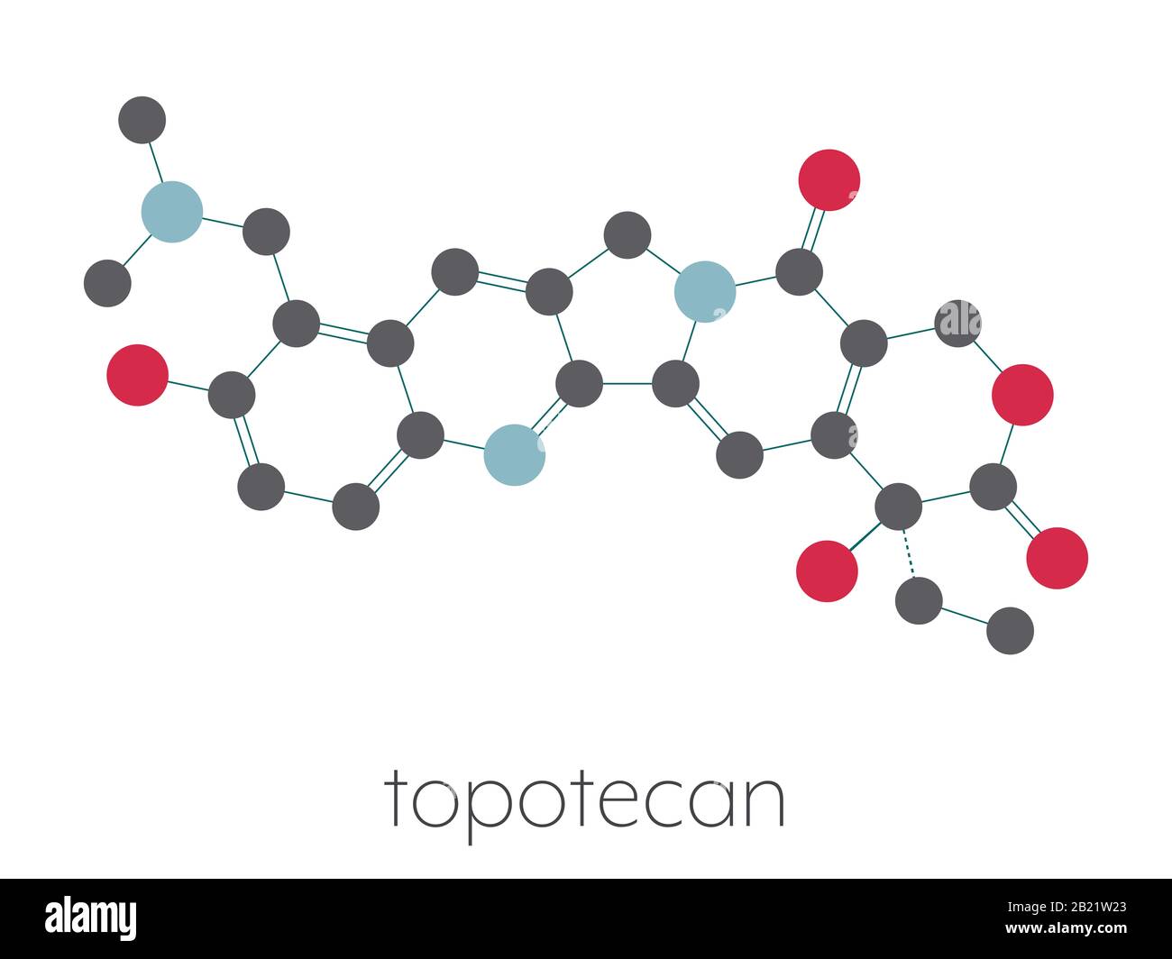 Topotecan cancer drug molecule, illustration Stock Photo - Alamy