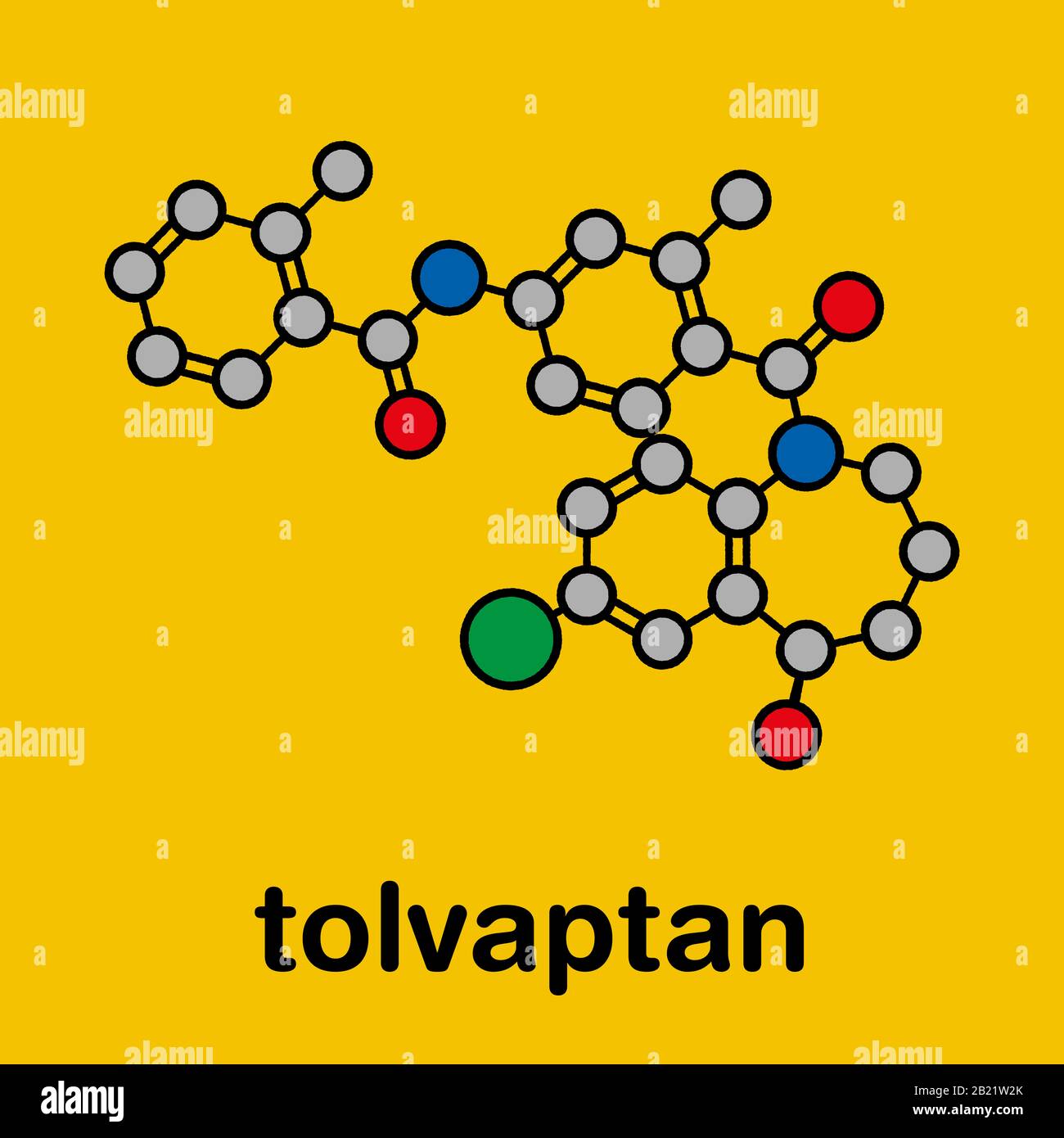 Tolvaptan hyponatremia drug molecule, illustration Stock Photo - Alamy