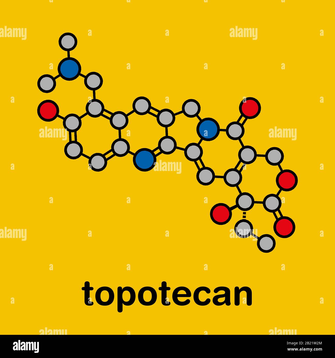 Topotecan cancer drug molecule, illustration Stock Photo - Alamy