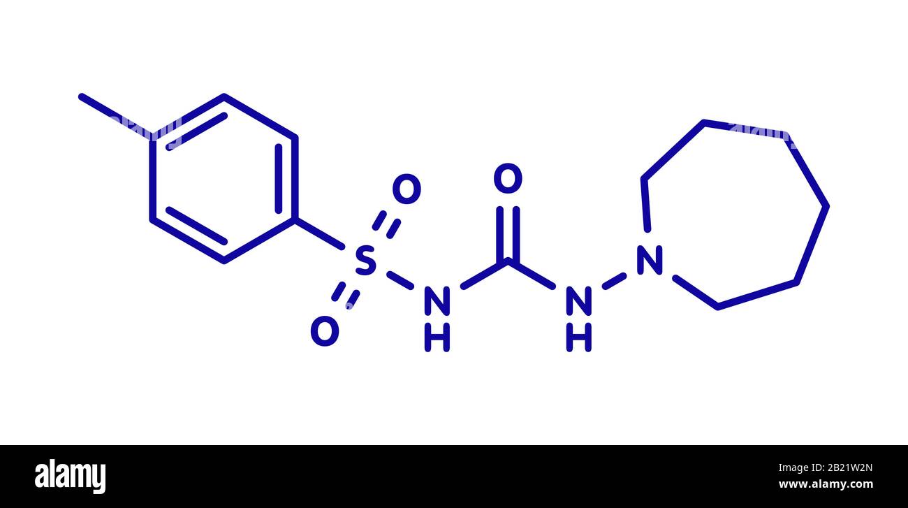 Tolazamide diabetes drug molecule, illustration Stock Photo - Alamy