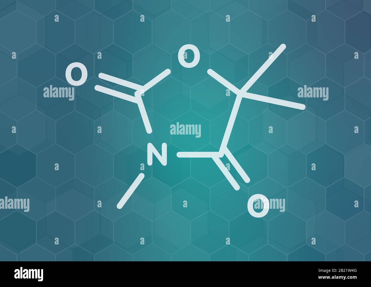 Trimethadione anticonvulsant drug molecule, illustration Stock Photo ...
