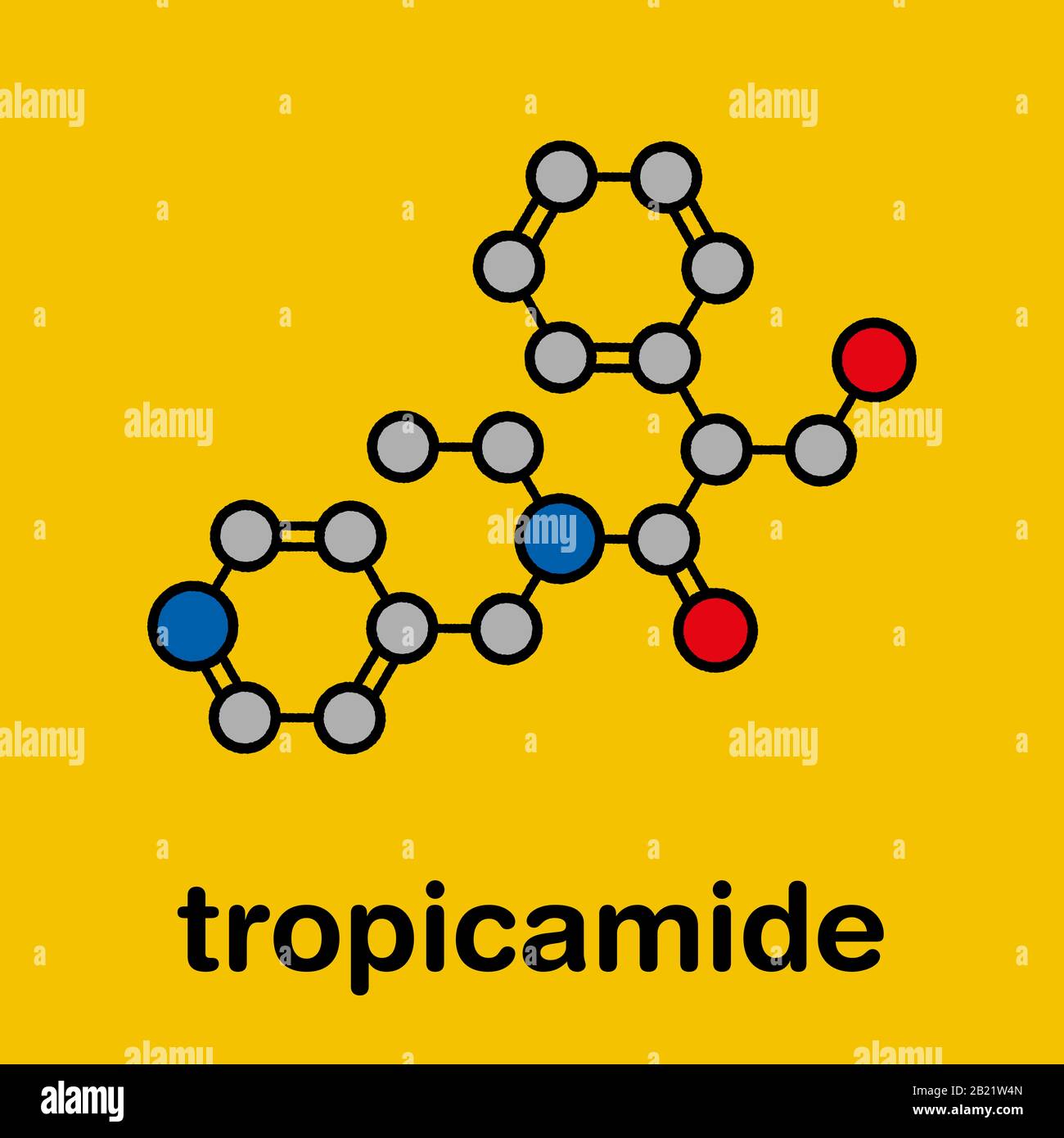 Tropicamide mydriatic eye drug molecule, illustration Stock Photo - Alamy