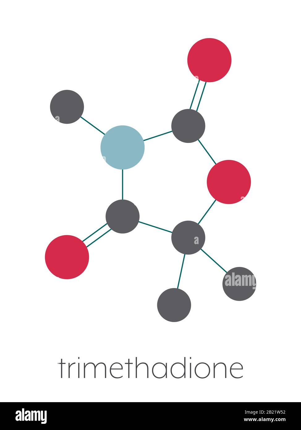 Trimethadione anticonvulsant drug molecule, illustration Stock Photo ...