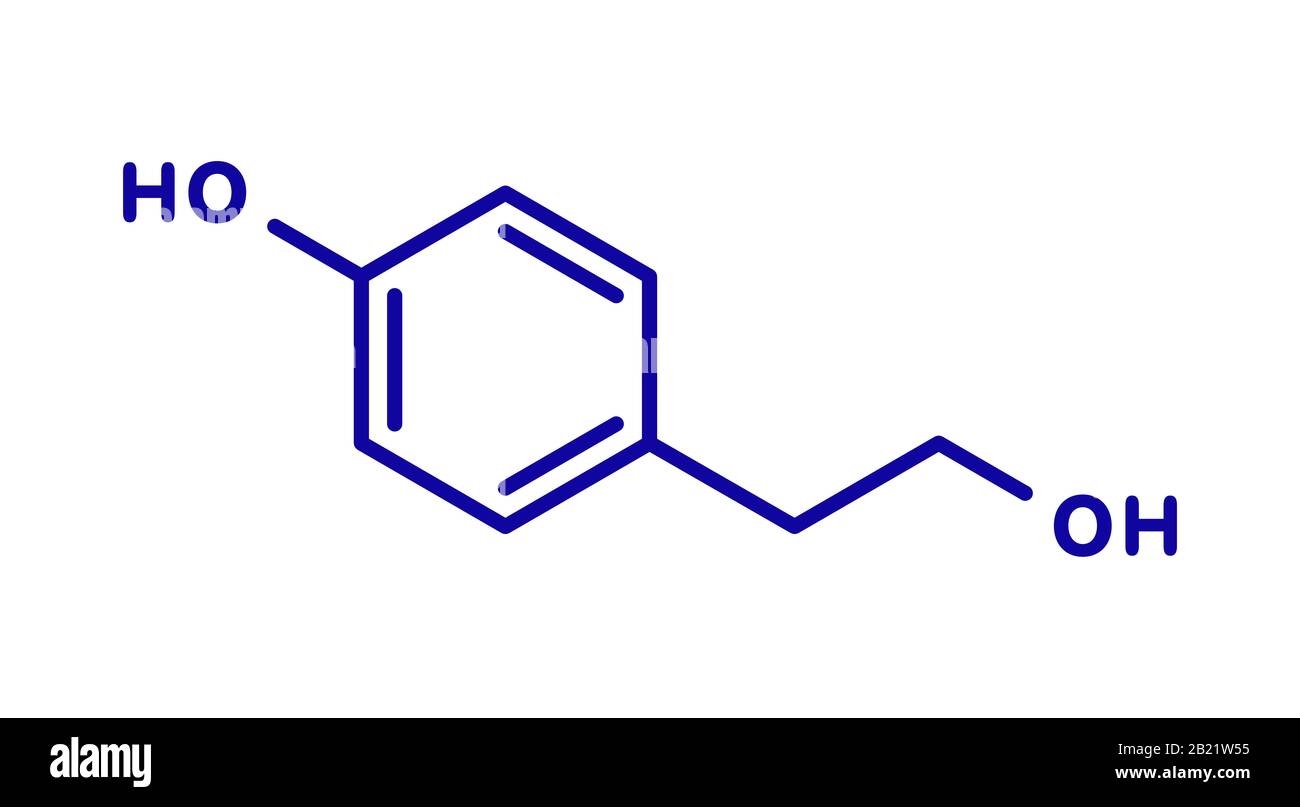 Tyrosol molecule, illustration Stock Photo - Alamy