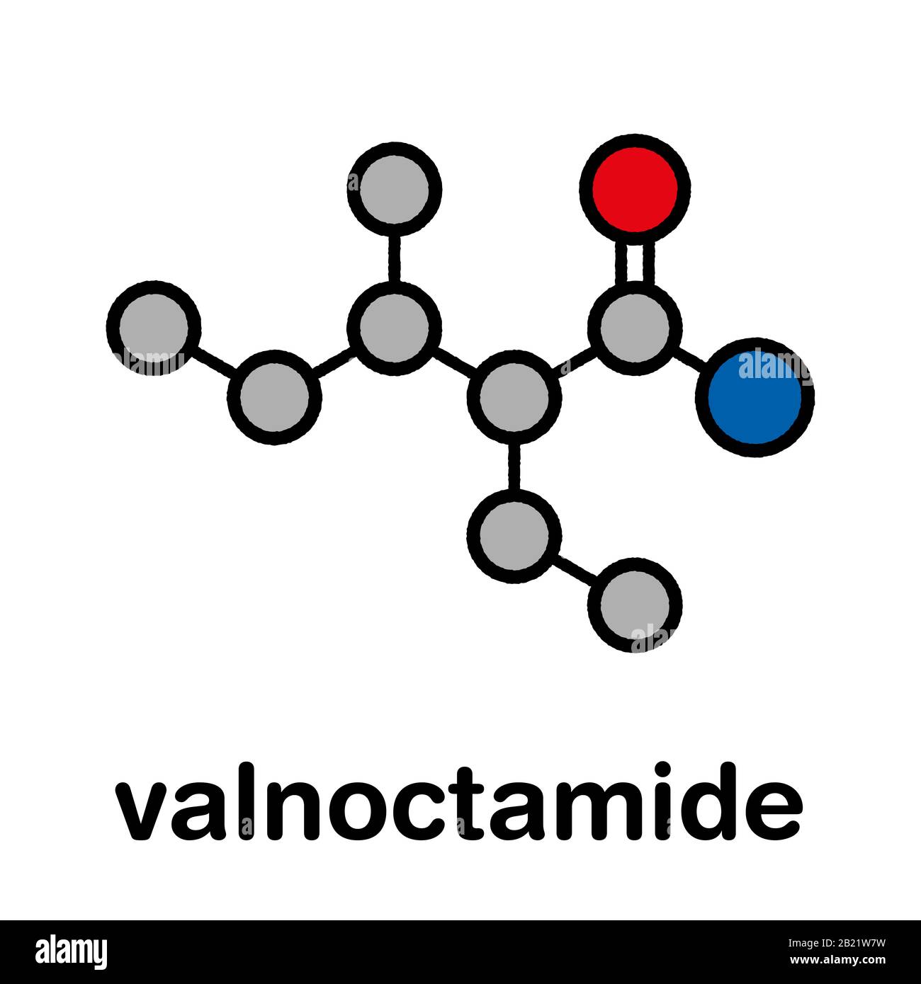 Valnoctamide sedative drug molecule, illustration Stock Photo - Alamy