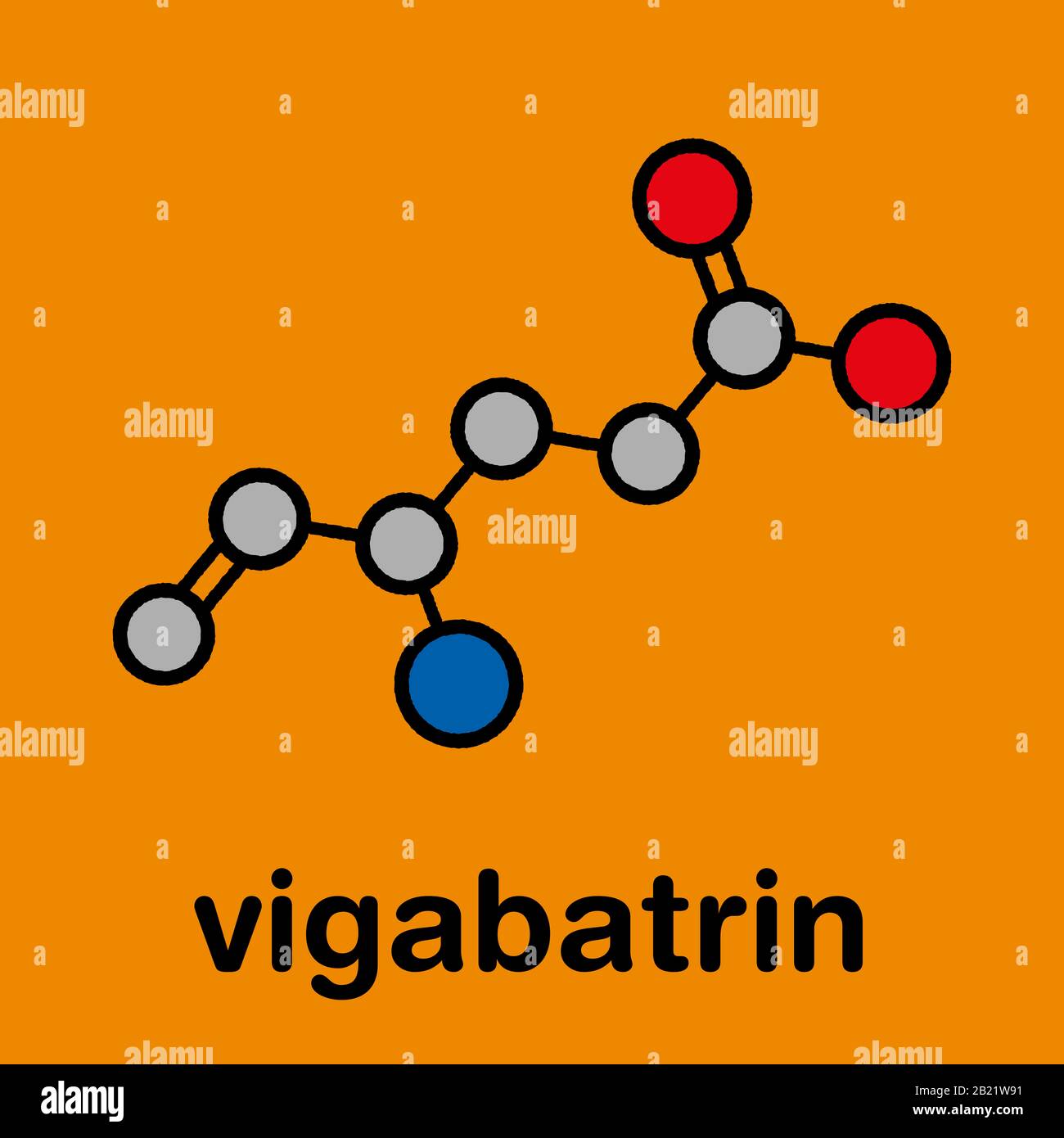 Vigabatrin epilepsy drug molecule, illustration Stock Photo - Alamy