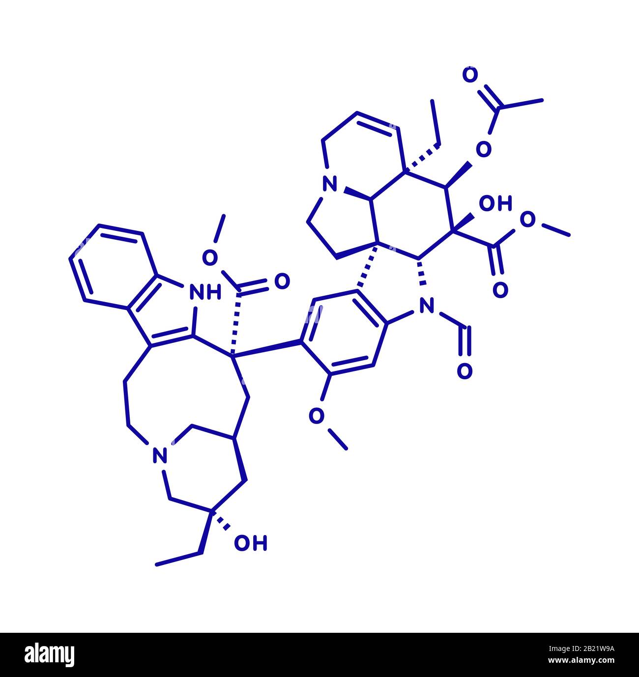 Vincrinstine cancer drug molecule, illustration Stock Photo - Alamy