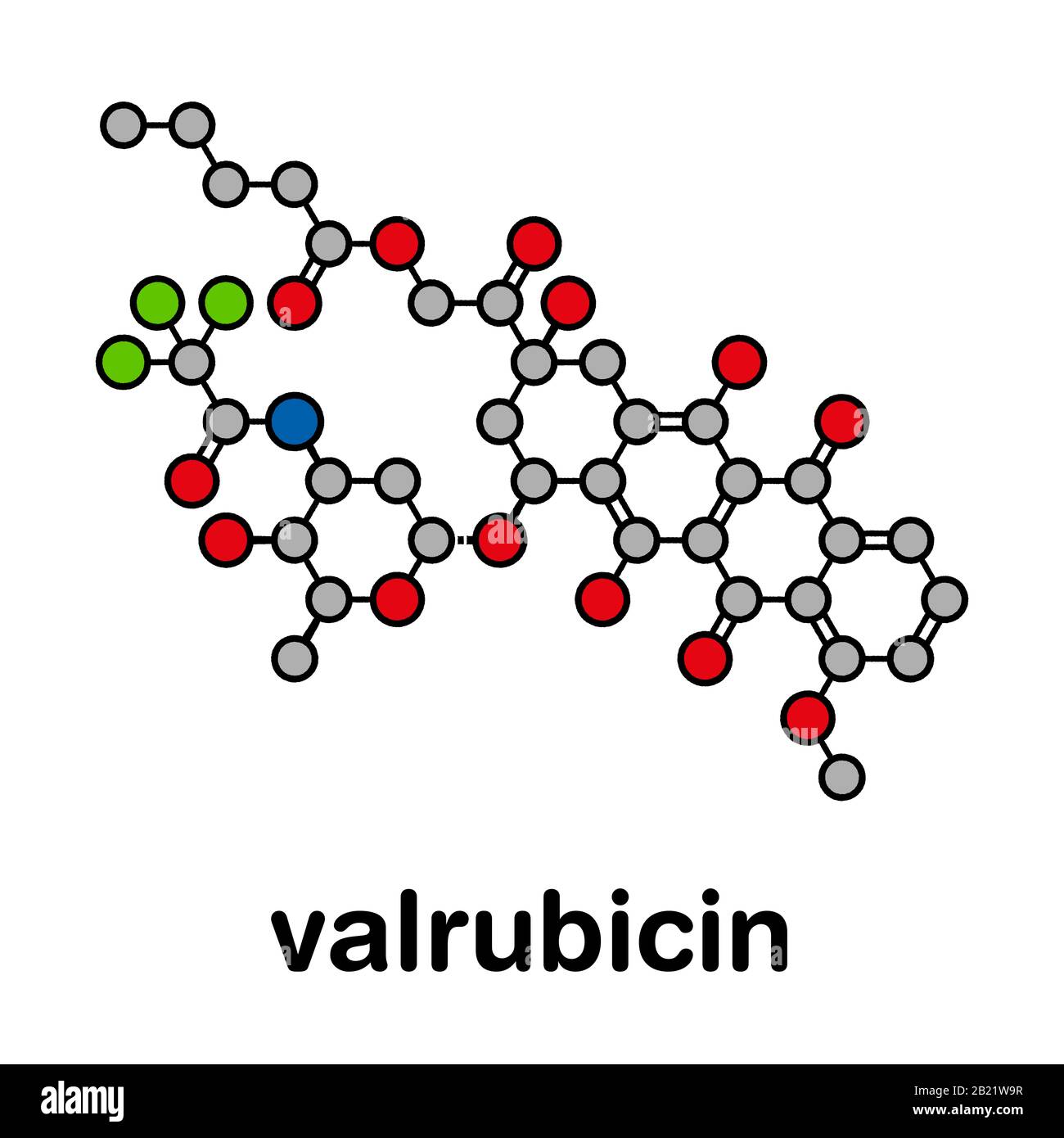 Valrubicin bladder cancer drug molecule, illustration Stock Photo - Alamy