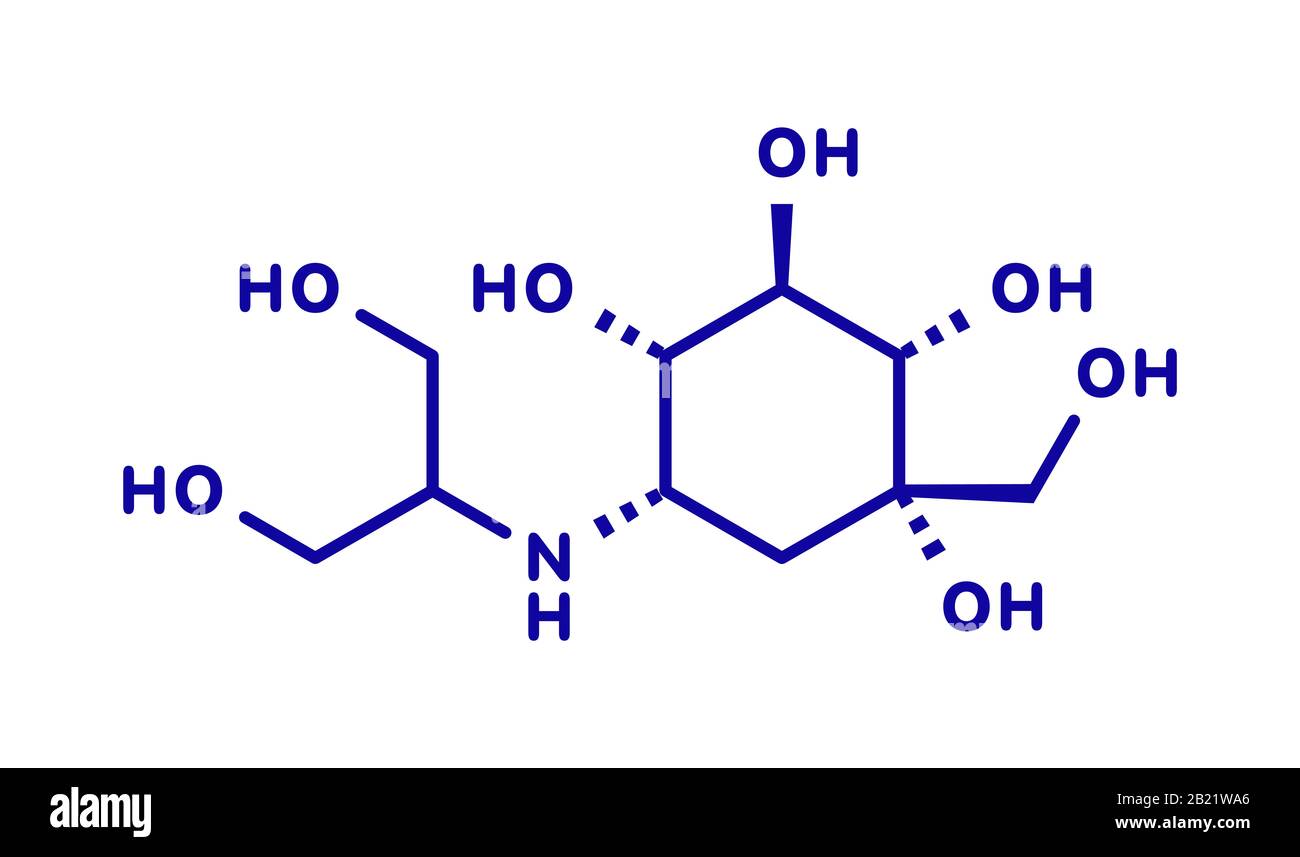 Voglibose diabetes drug molecule, illustration Stock Photo - Alamy