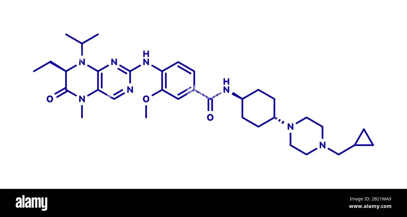 Volasertib cancer drug molecule, illustration Stock Photo - Alamy