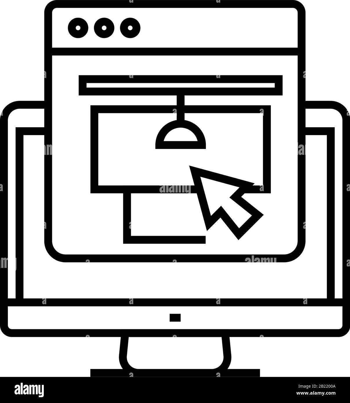 Nesessary object line icon, concept sign, outline vector illustration ...