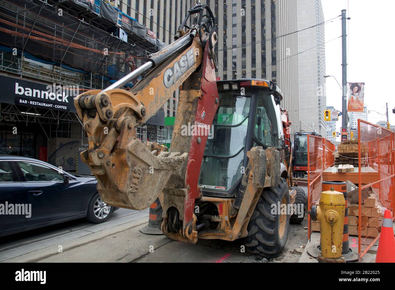 Road construction in Downtown Toronto Stock Photo - Alamy