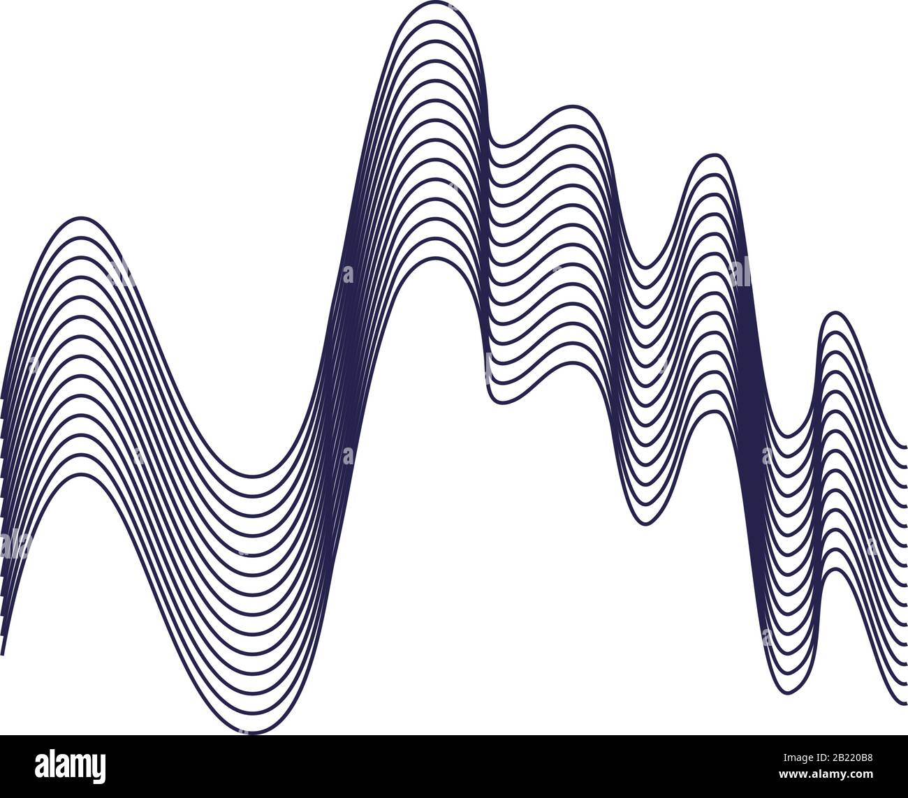 wave fill style icon design, Music sound melody musical song art ...