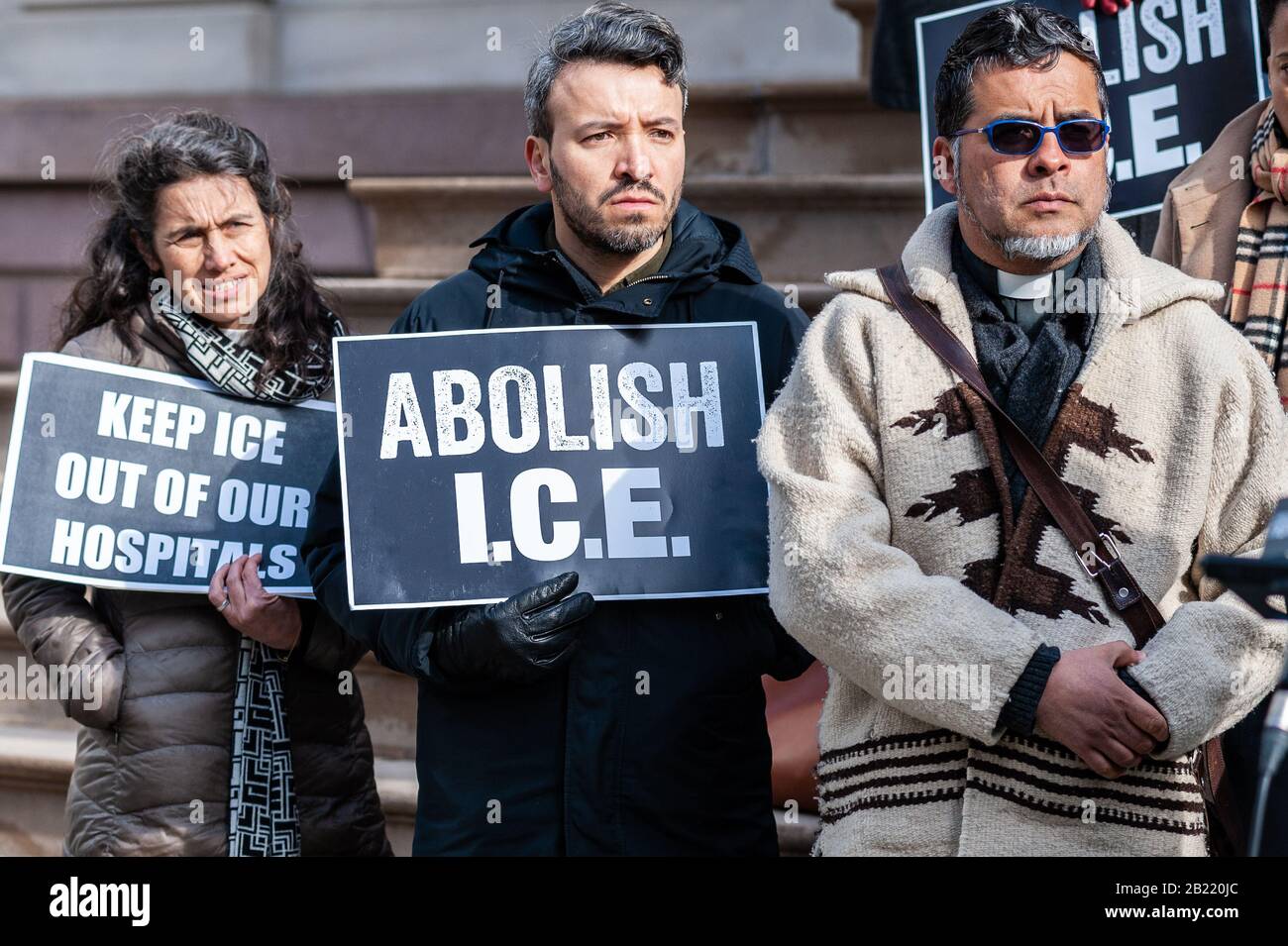 New York, New York, USA. 28th Feb, 2020. Addressing the escalation of ...