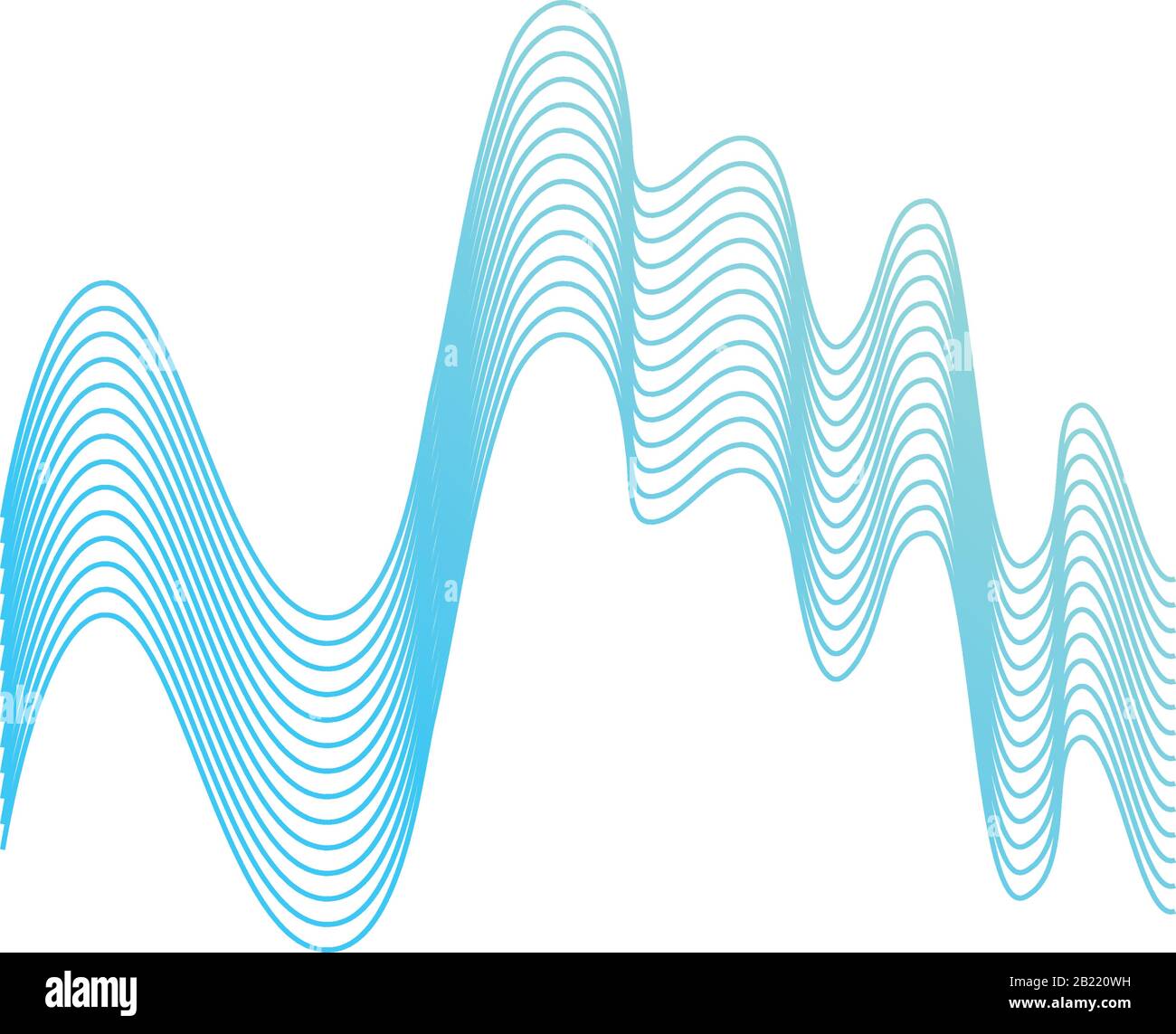 wave gradient style icon design, Music sound melody musical song art ...