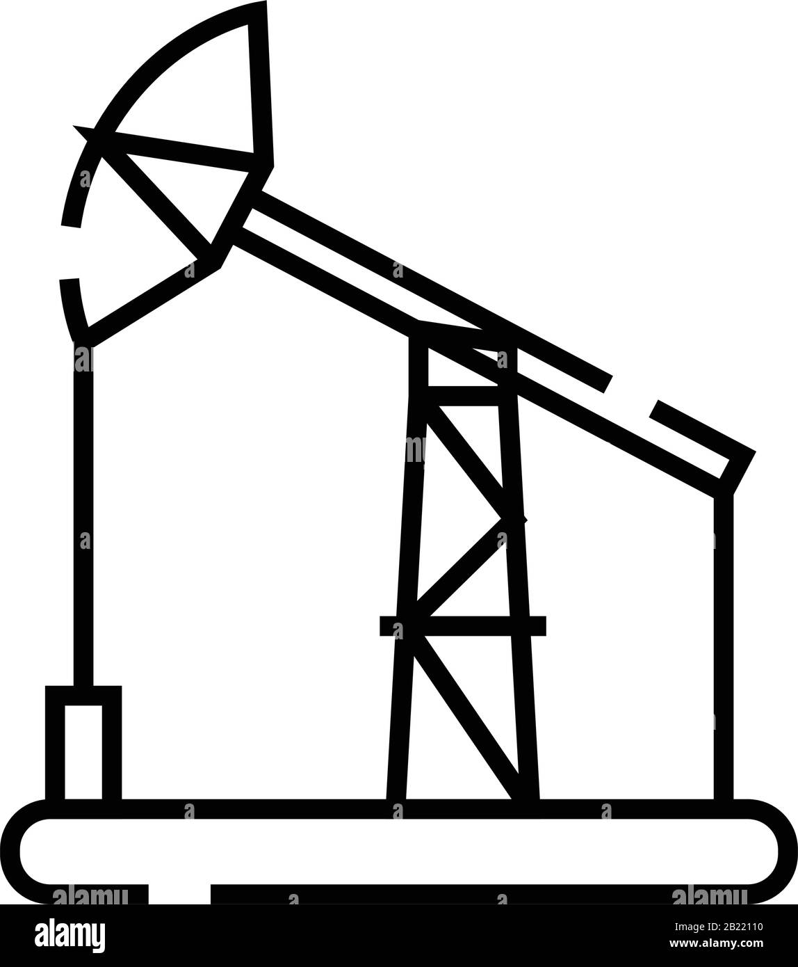 Oil pump line icon, concept sign, outline vector illustration, linear ...