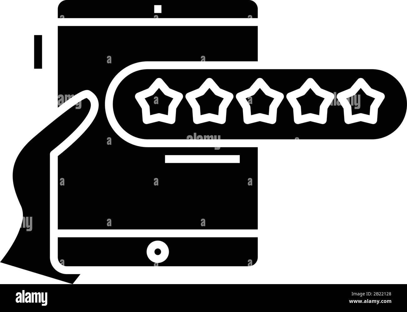 Feedback black icon, concept illustration, vector flat symbol, glyph ...