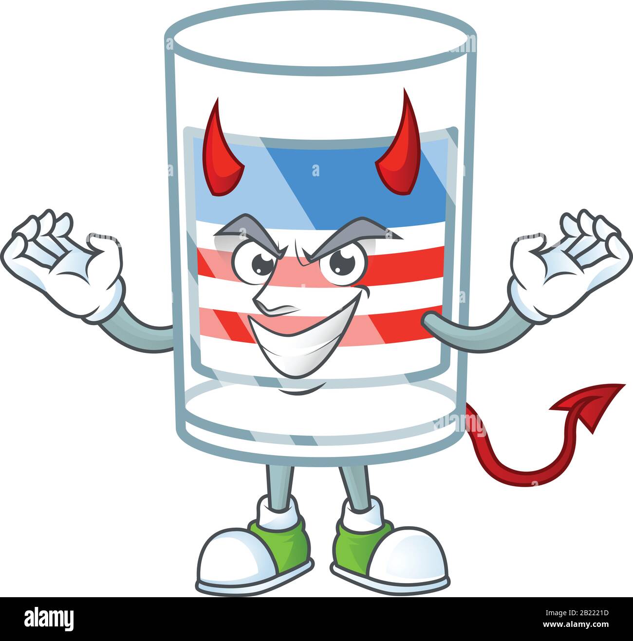 A cruel devil USA stripes glass Cartoon character design Stock Vector ...