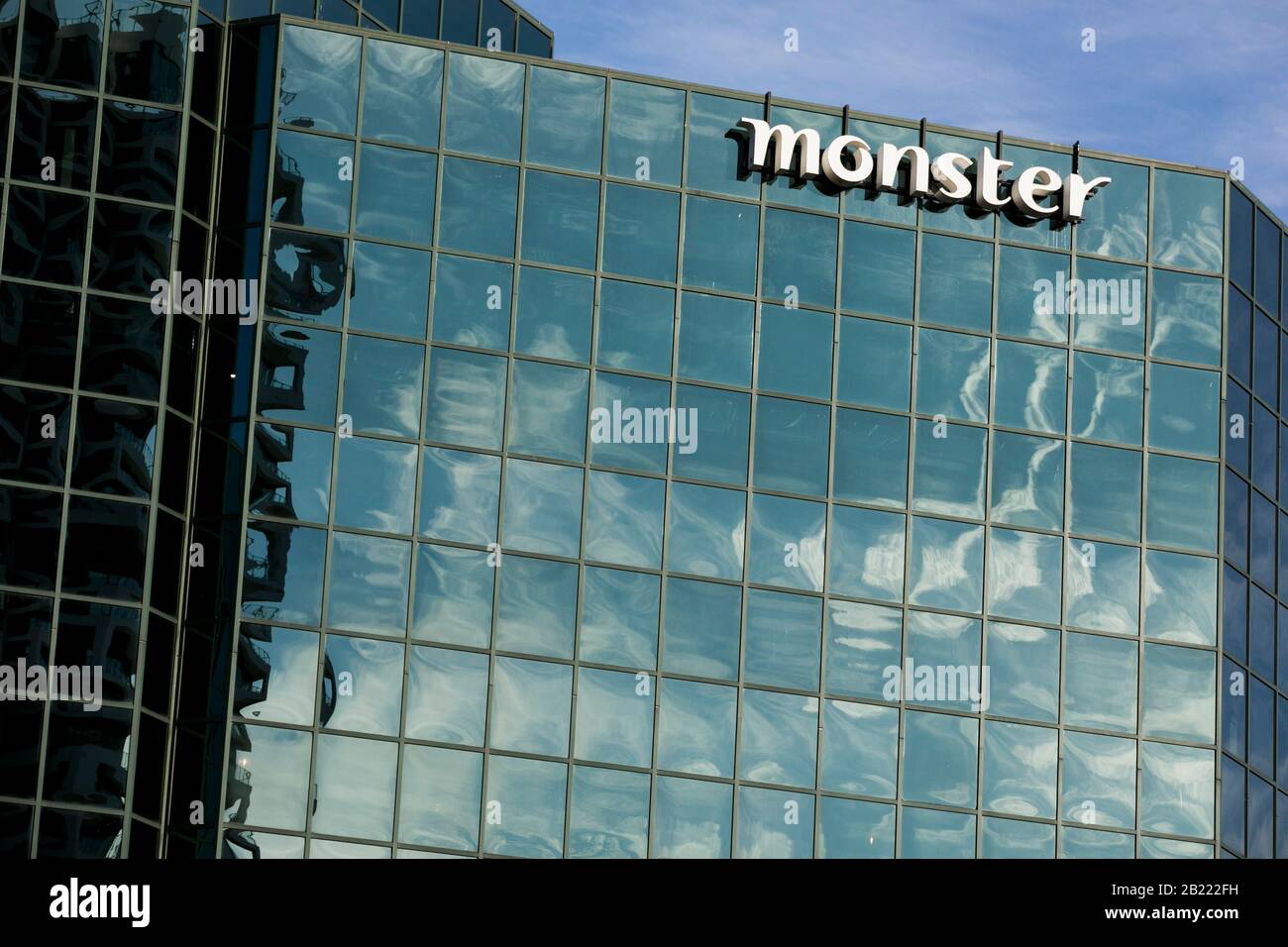 A logo sign outside of a facility occupied by Monster Worldwide, Inc ...