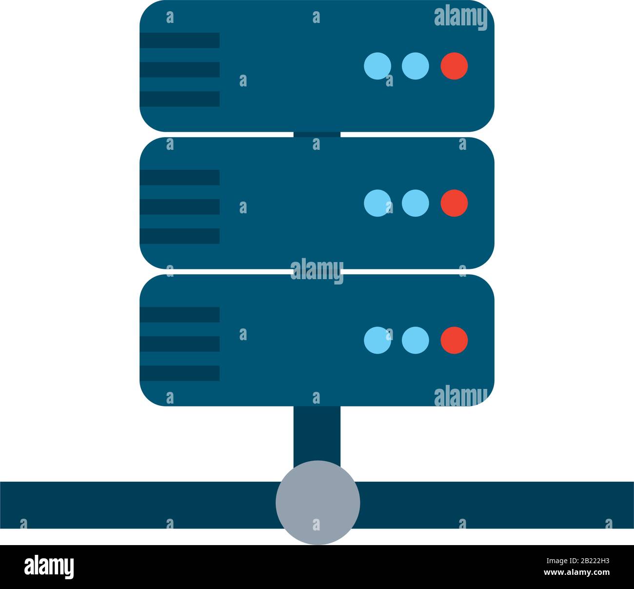 Web hosting flat style icon design, Data center base security system hardware technology ...