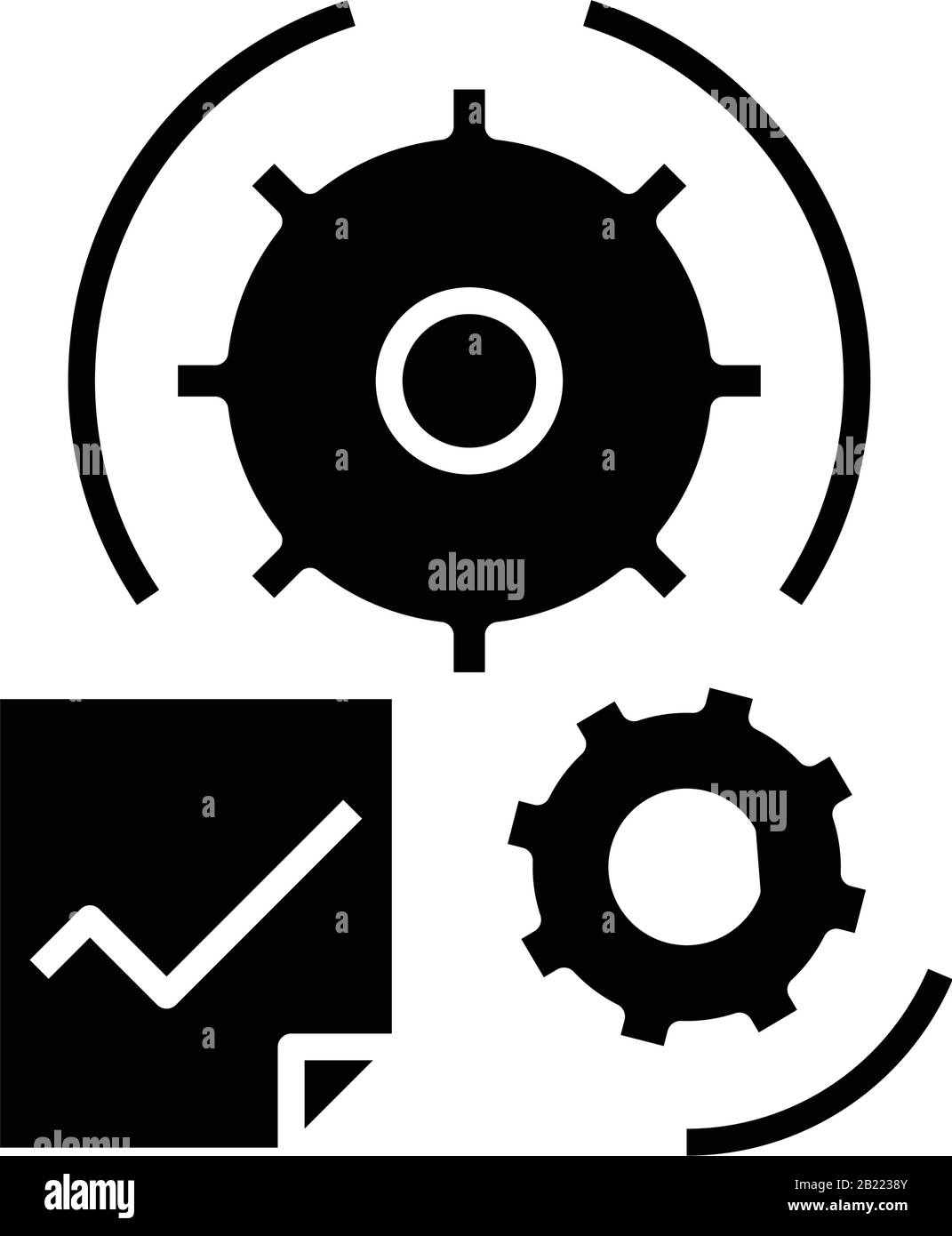 Different settings black icon, concept illustration, vector flat symbol ...