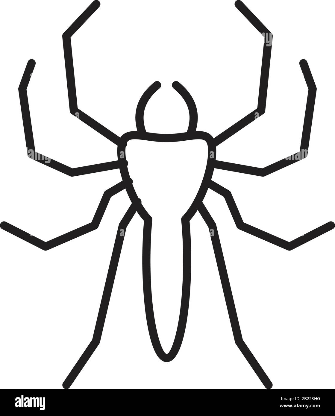 Spider Icon template black color editable. Spider Icon symbol Flat ...