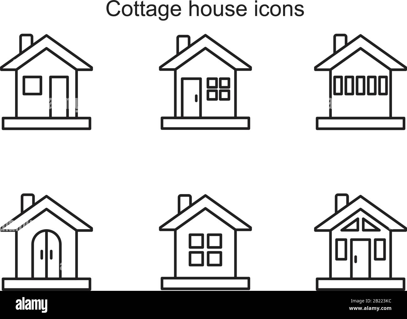 Collage house Icon template black color editable. Collage house Icon ...