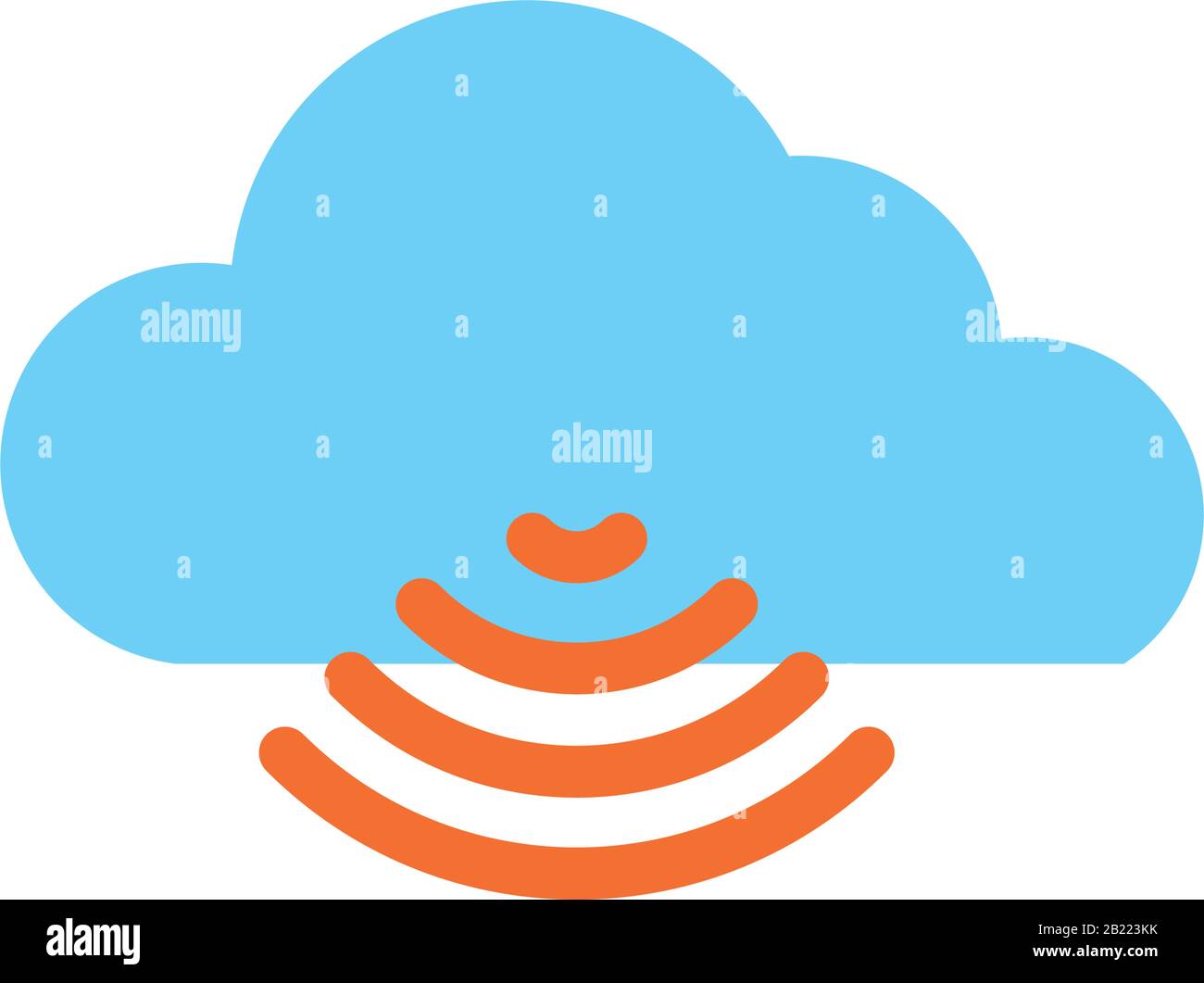 Cloud computing and wifi flat style icon design, Communication internet connectivity web ...