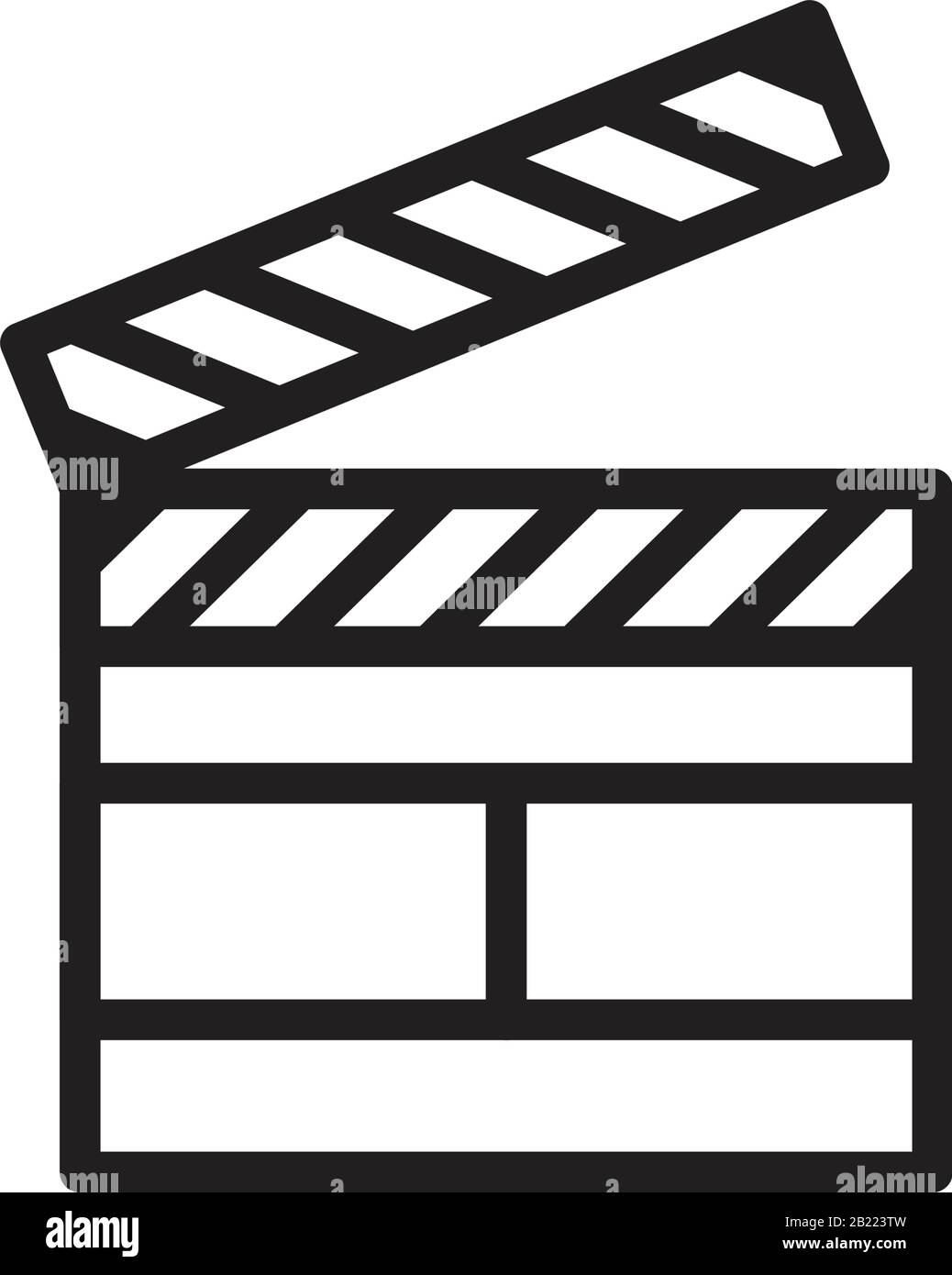 Clapperboard Icon template black color editable. Clapperboard Icon ...