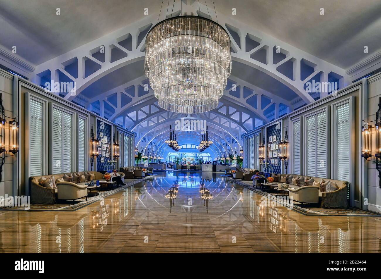 Entrance to the Clifford Pier restaurant at the Fullerton Bay Hotel ...