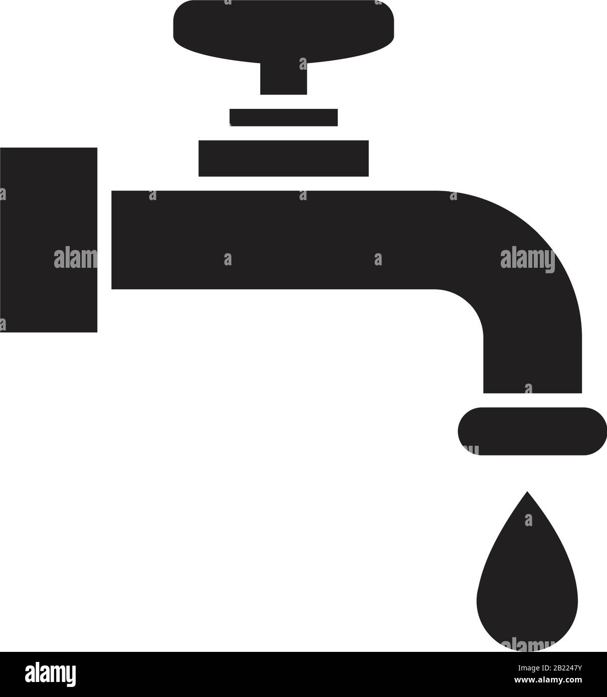 Faucet Icon template black color editable. Faucet Icon symbol Flat ...