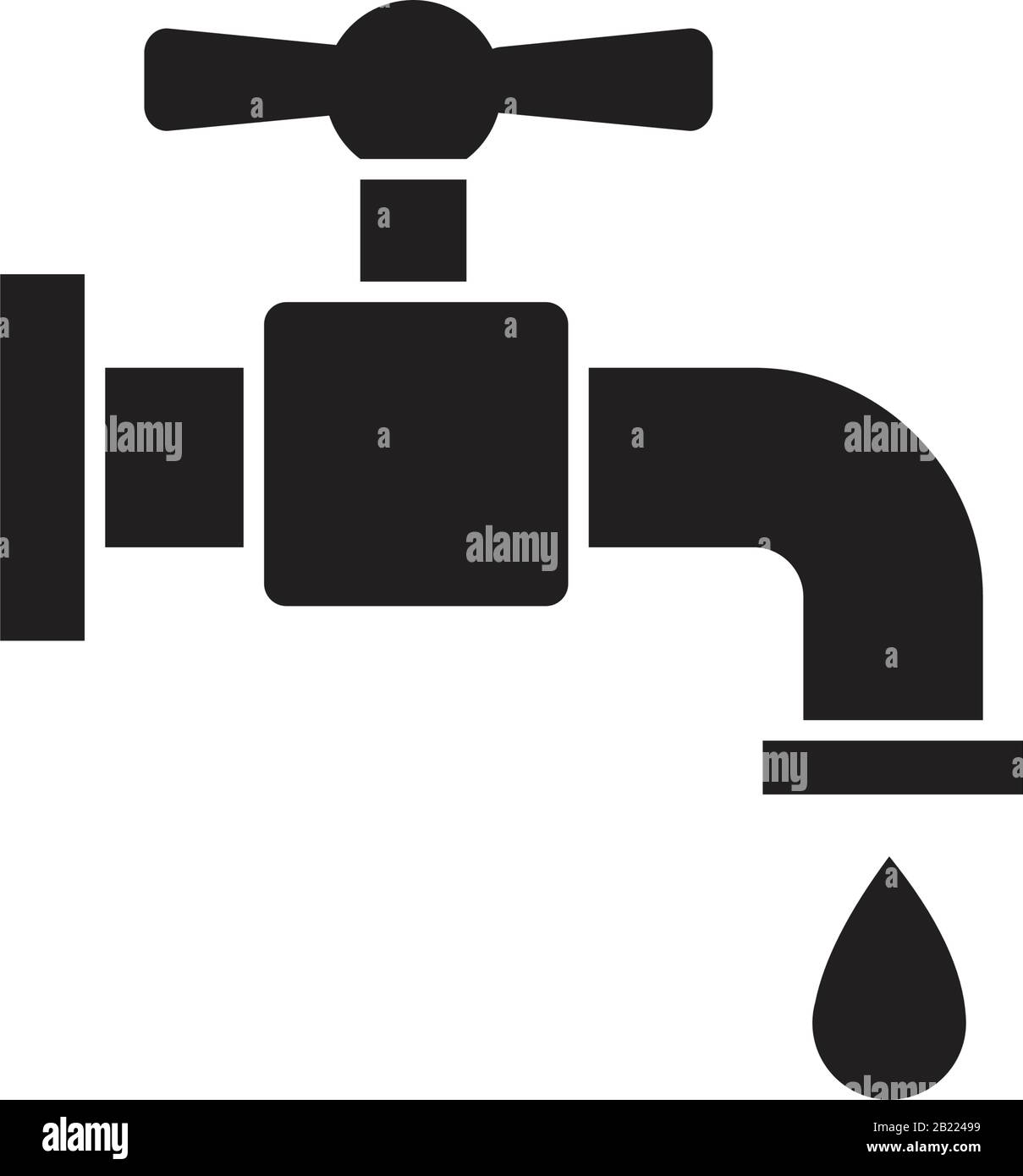Faucet Icon template black color editable. Faucet Icon symbol Flat ...