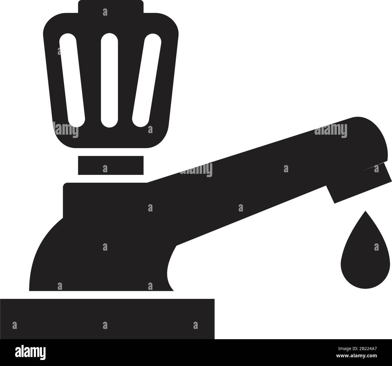 Faucet Icon template black color editable. Faucet Icon symbol Flat ...