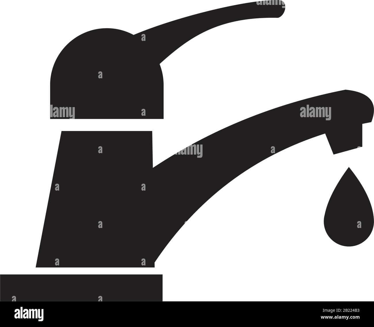 Faucet Icon template black color editable. Faucet Icon symbol Flat ...