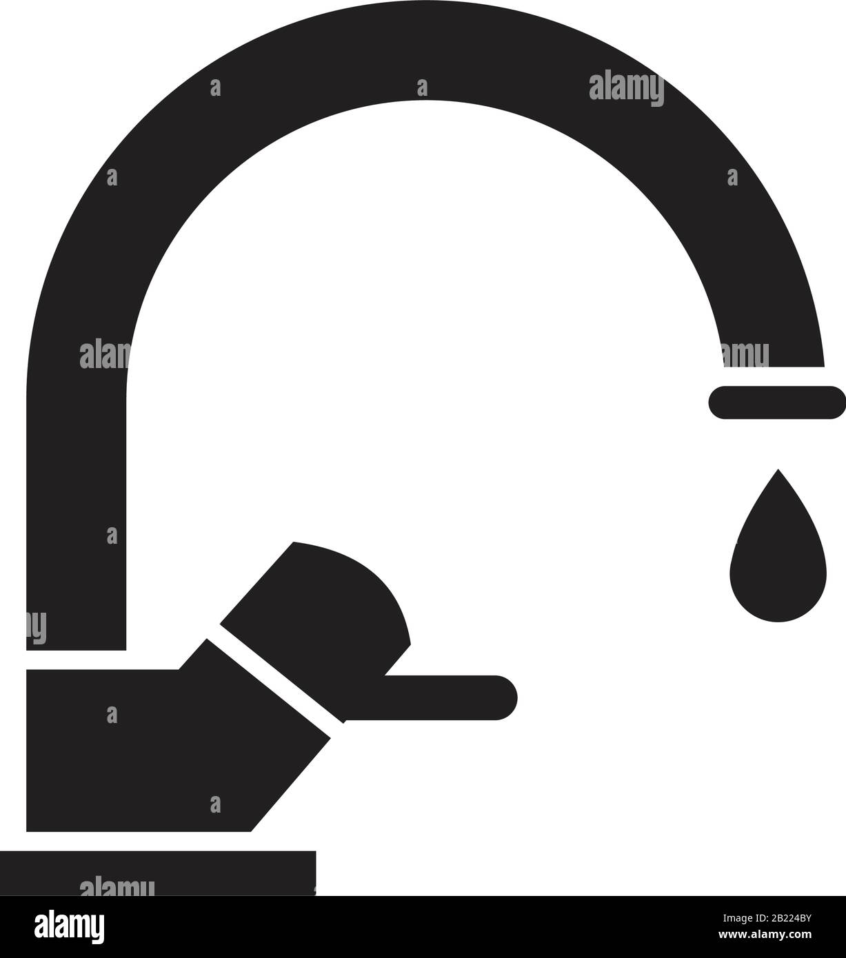 Faucet Icon template black color editable. Faucet Icon symbol Flat ...