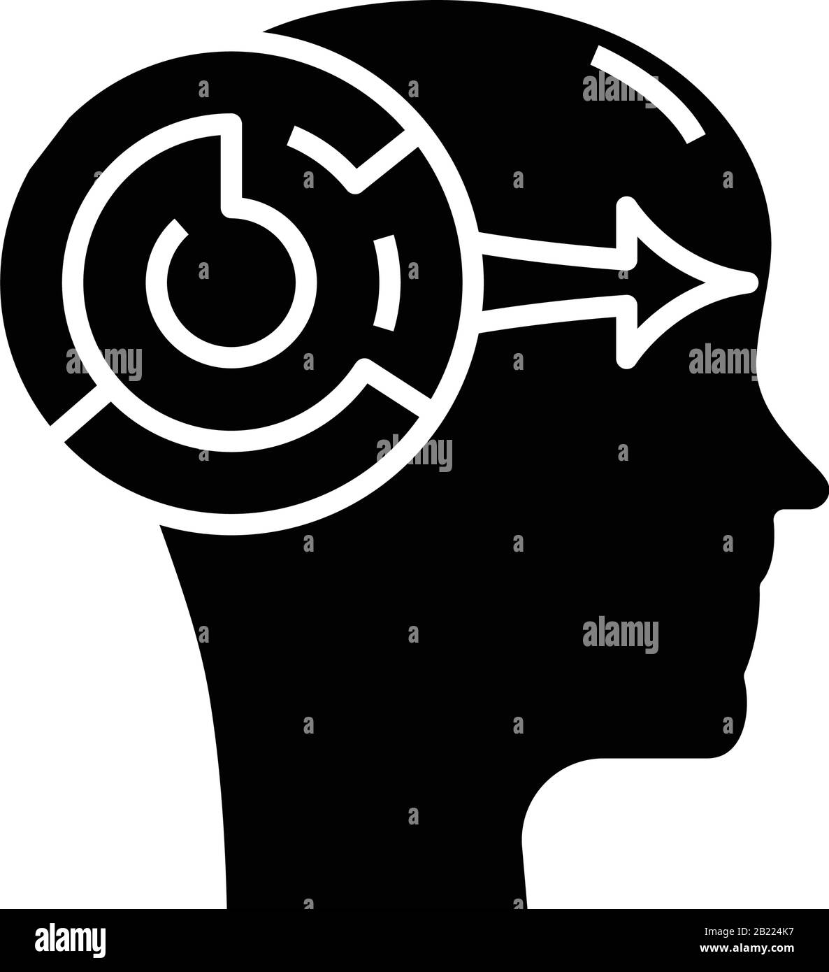 Decision black icon, concept illustration, vector flat symbol, glyph ...