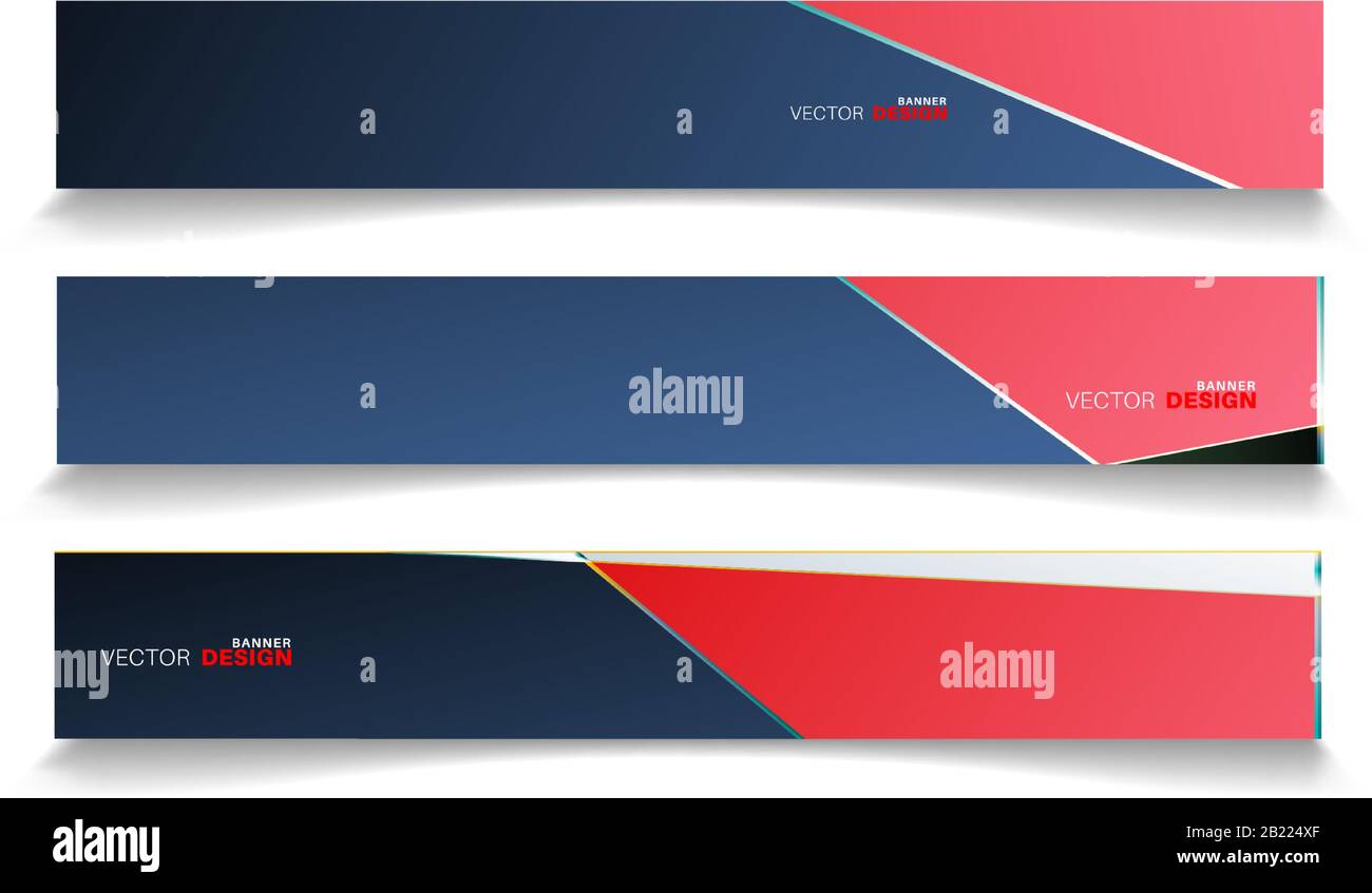 A set of modern vector banners with a rectangular design background ...