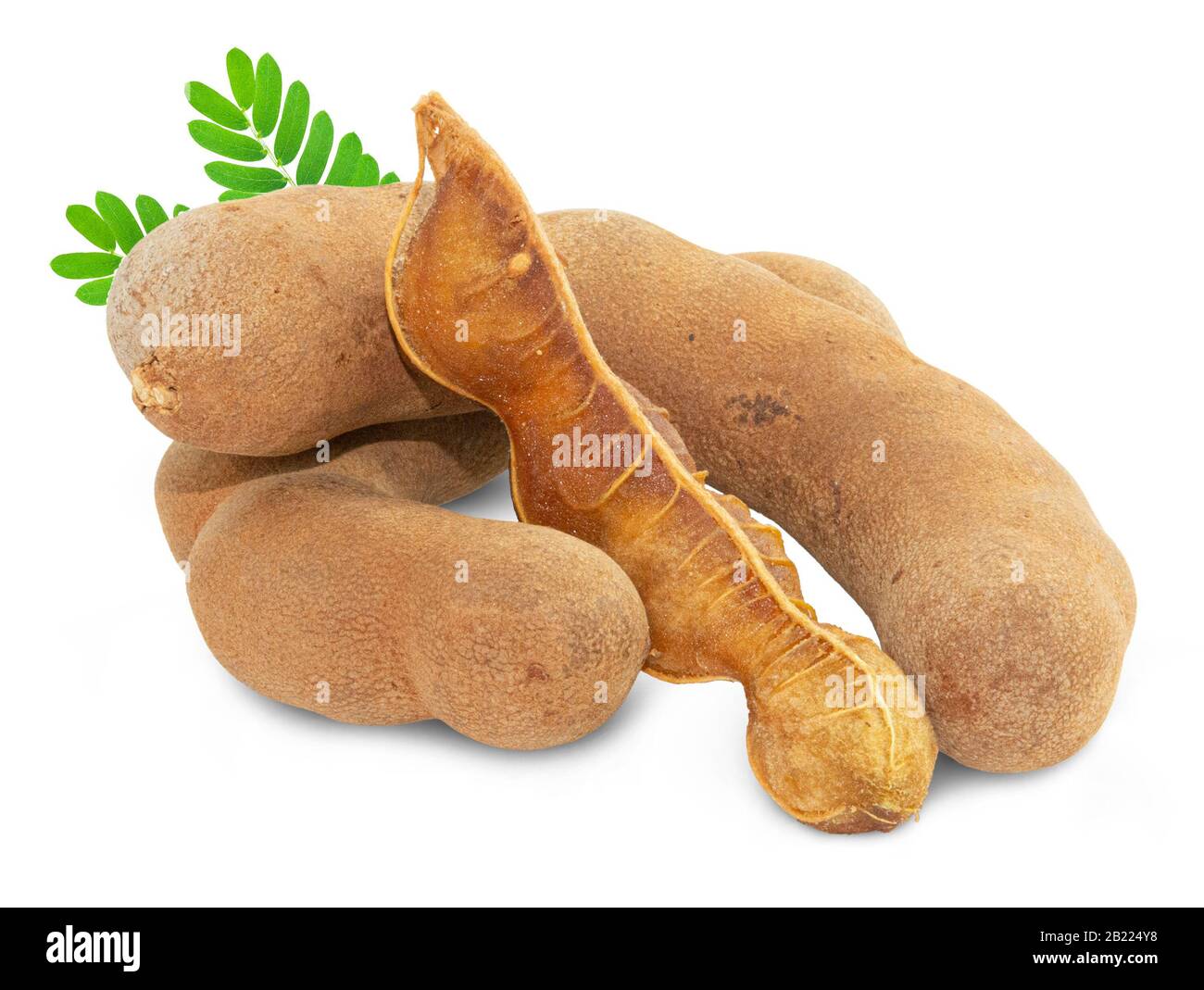 Sweet tamarind isolated on white background.This has clipping path ...
