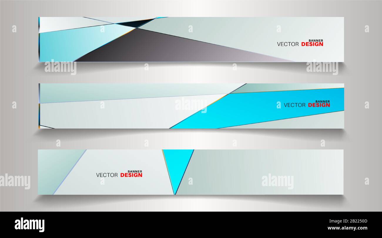 A set of modern vector banners with a rectangular design background ...
