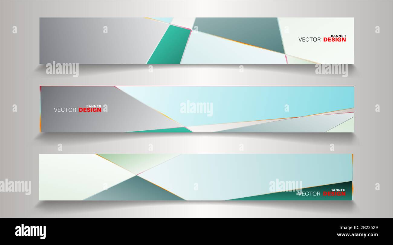 A set of modern vector banners with a rectangular design background ...