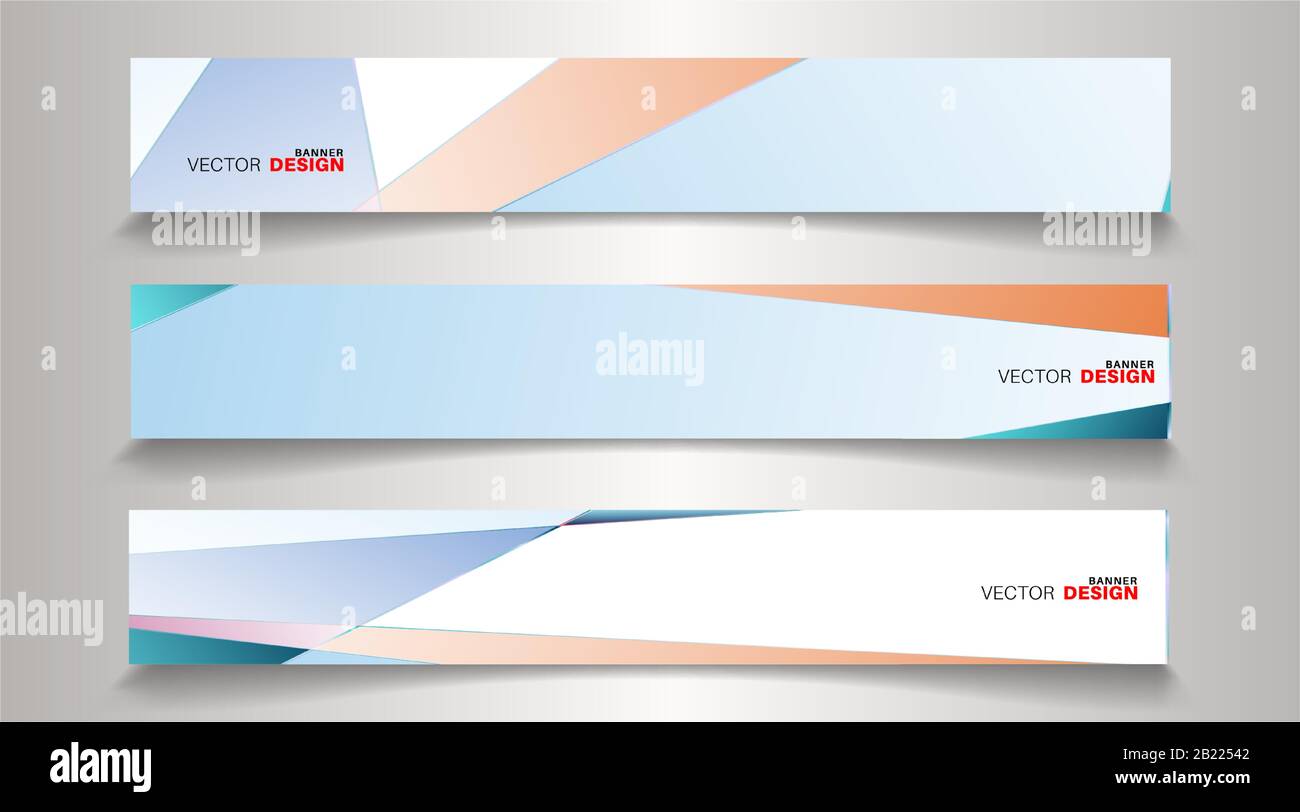 A set of modern vector banners with a rectangular design background ...