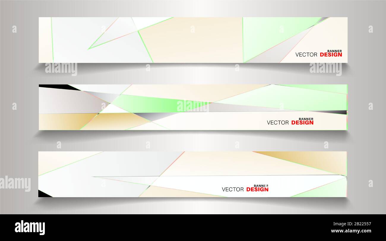 A set of modern vector banners with a rectangular design background ...
