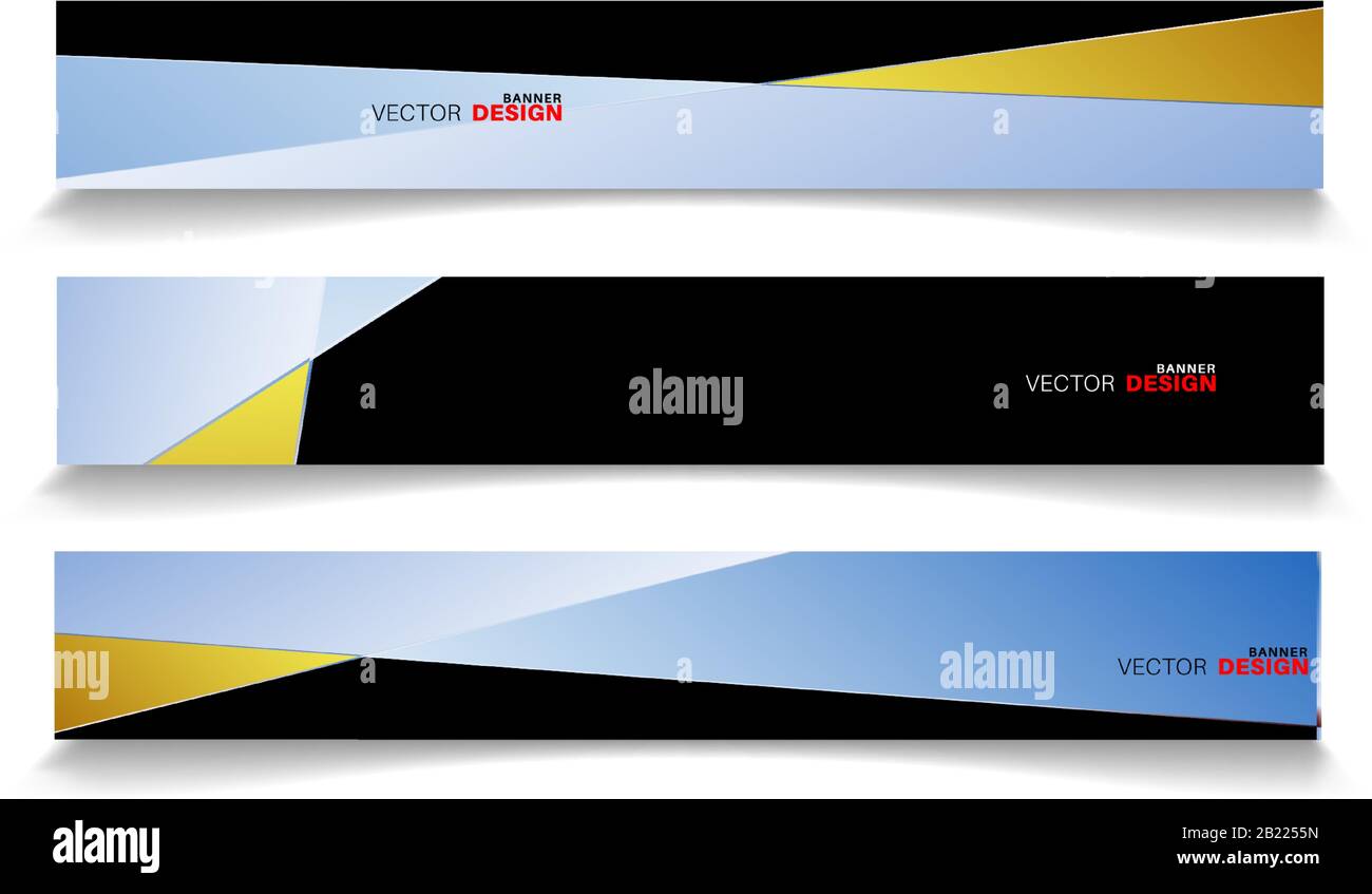 A set of modern vector banners with a rectangular design background ...