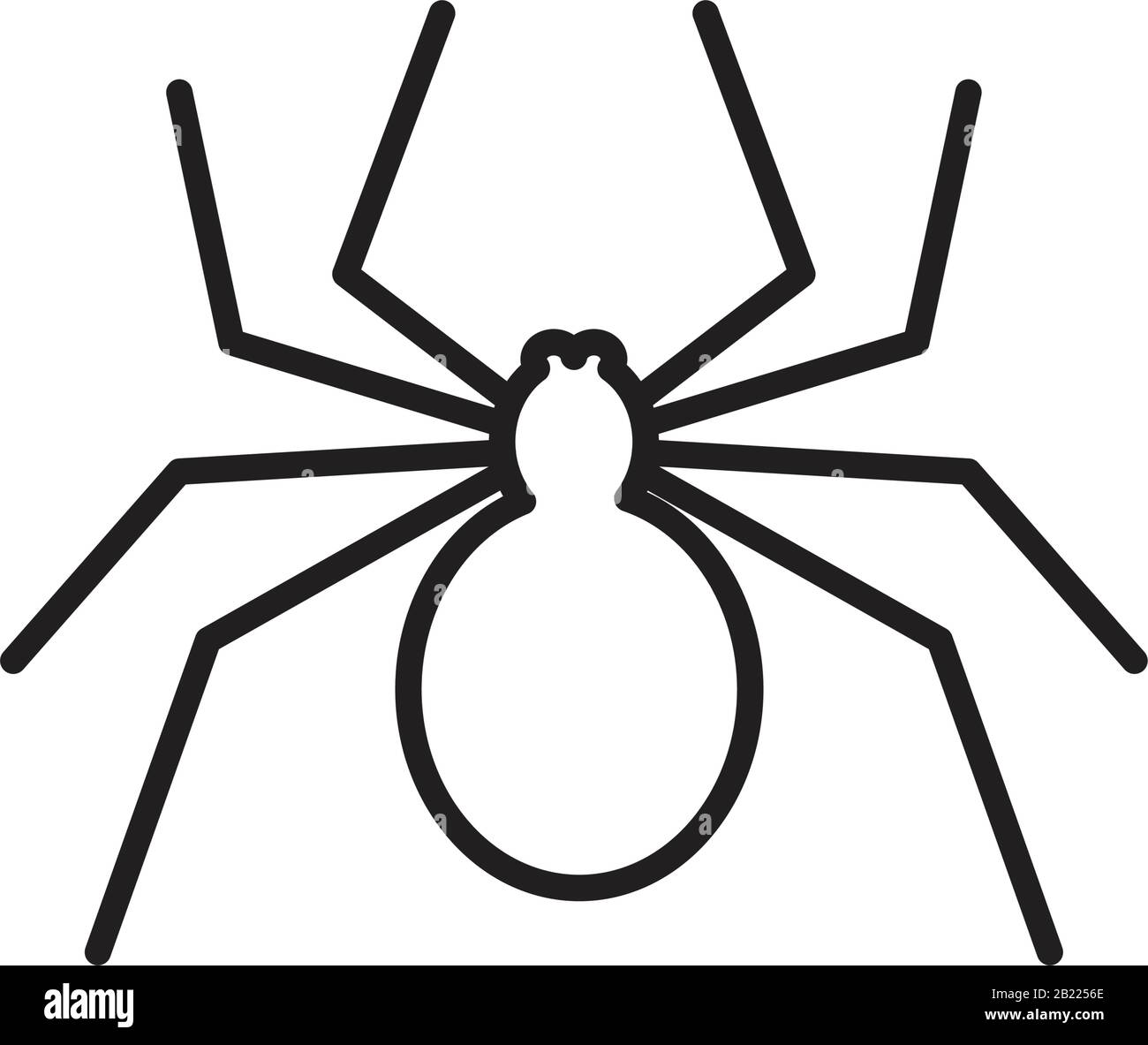 Spider Icon template black color editable. Spider Icon symbol Flat ...