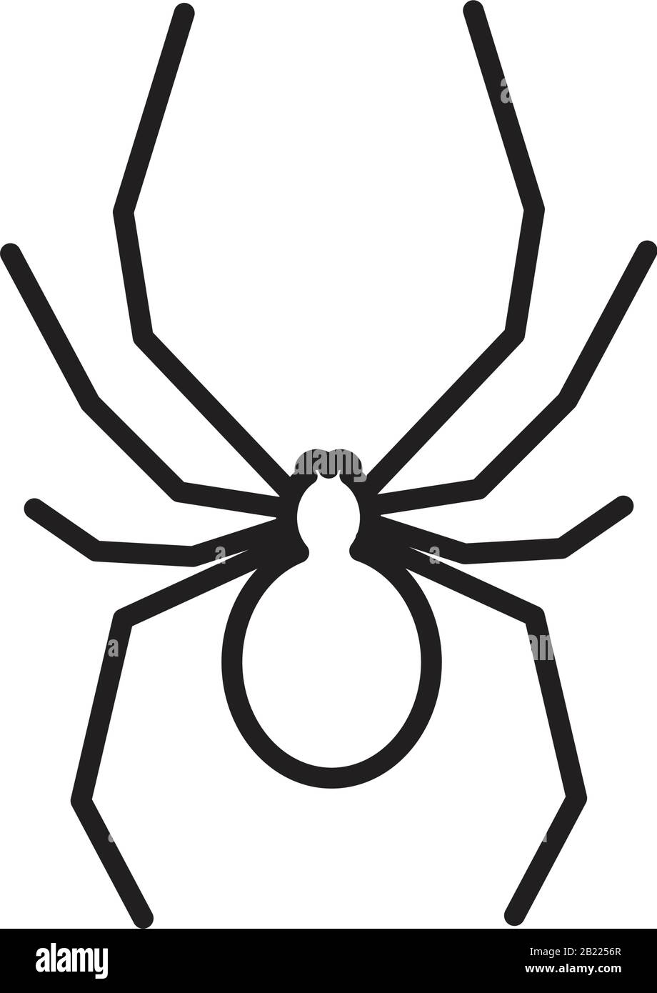 Spider Icon template black color editable. Spider Icon symbol Flat ...
