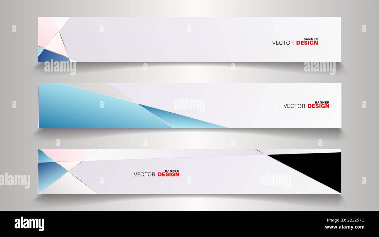 A set of modern vector banners with a rectangular design background ...