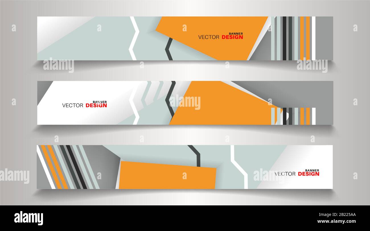 A set of modern vector banners with a rectangular design background ...